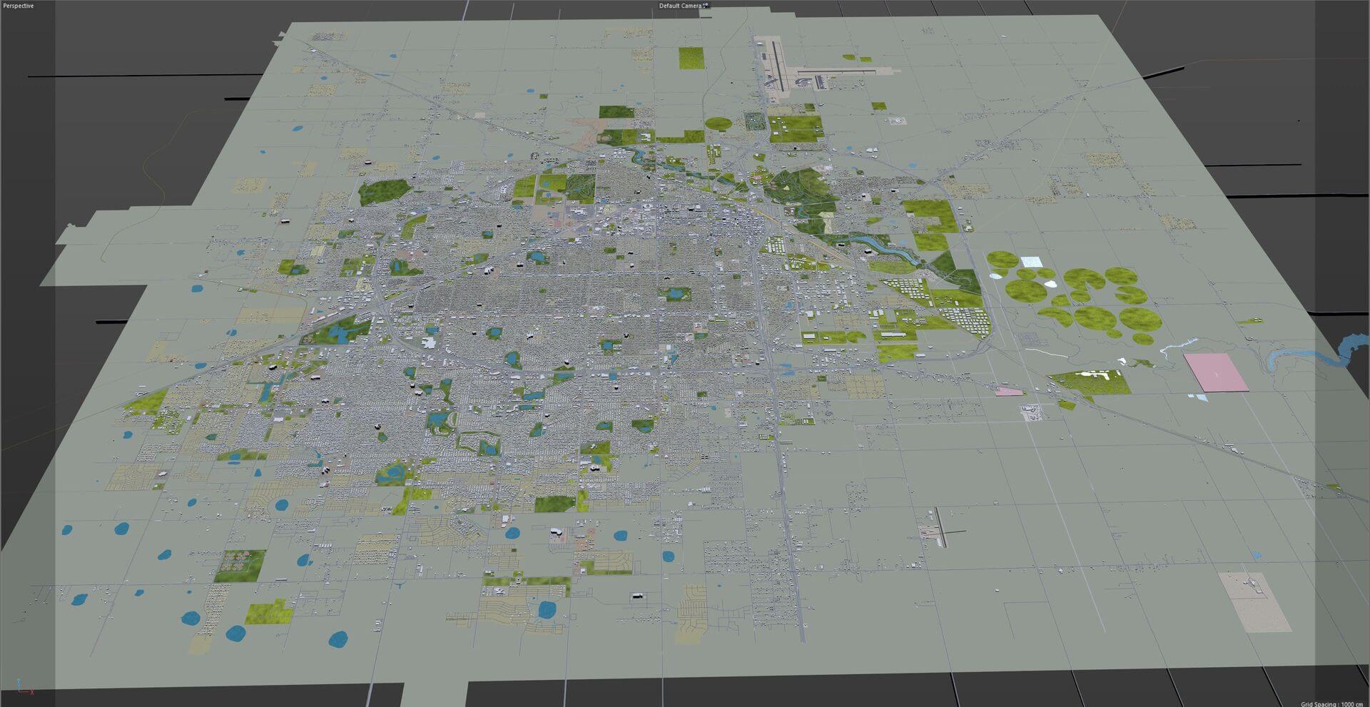 Lubbock, Texas USA 30km - 3D Model by 3dstudio