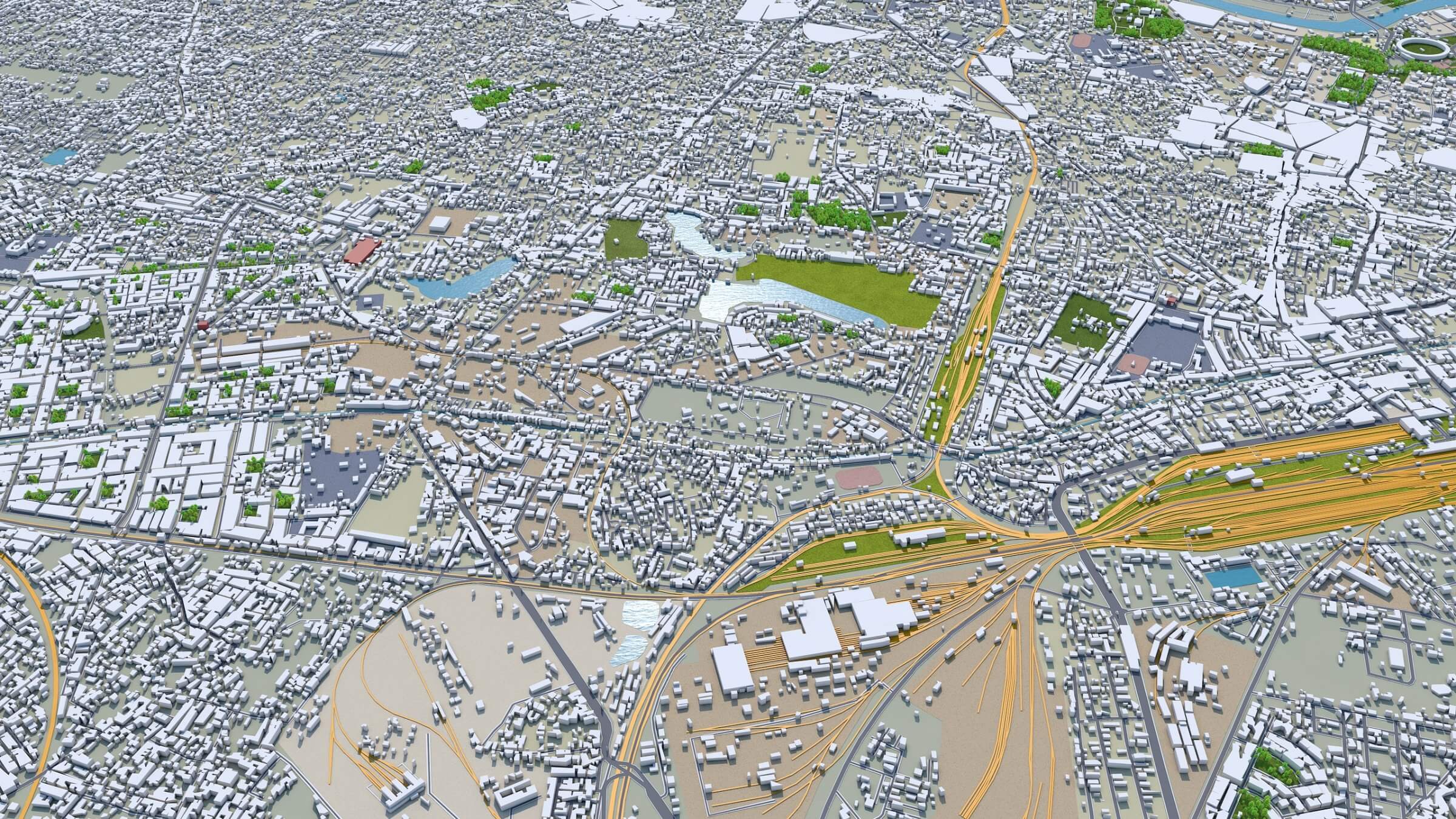 Lucknow, India 50km - 3D Model by 3dstudio