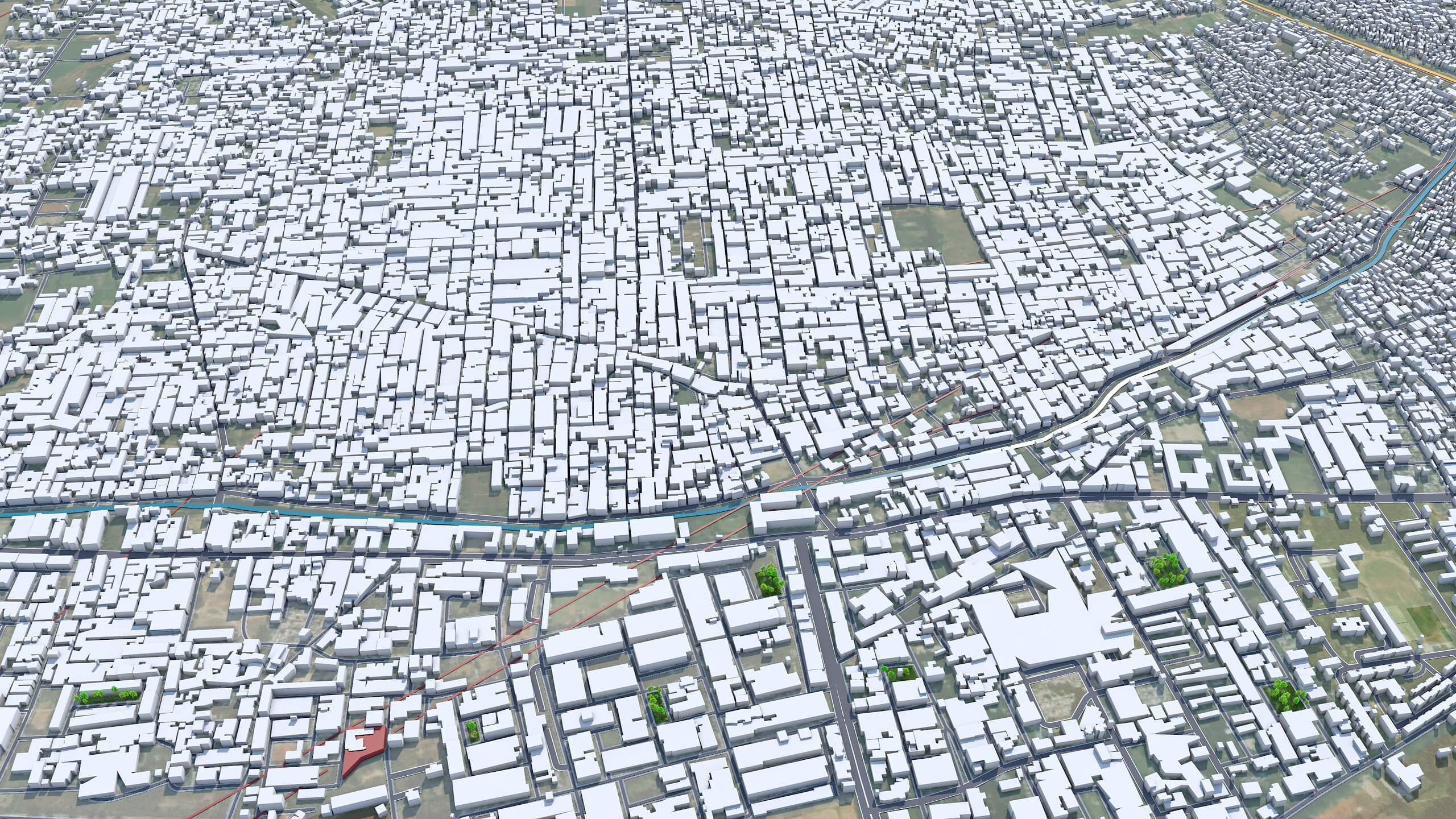 Ludhiana City Punjab India 3D Model 35km by 3dstudio