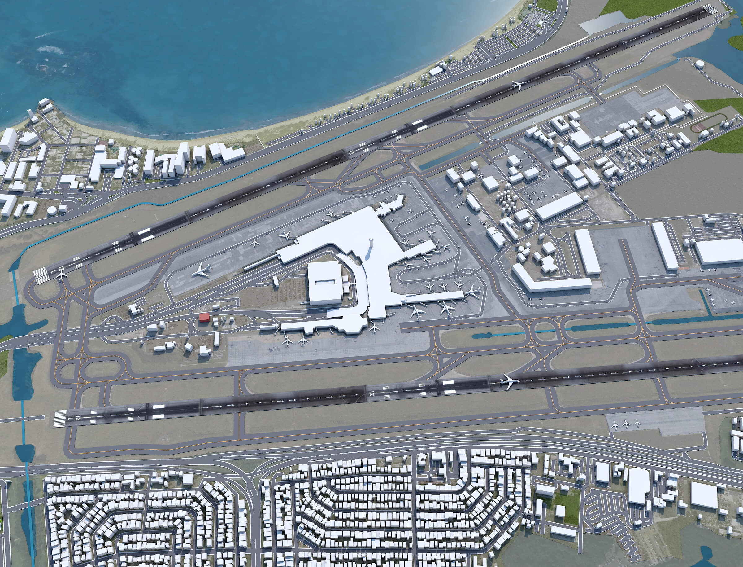 Luis Munoz Marin International Airport - 3D Model by 3dstudio