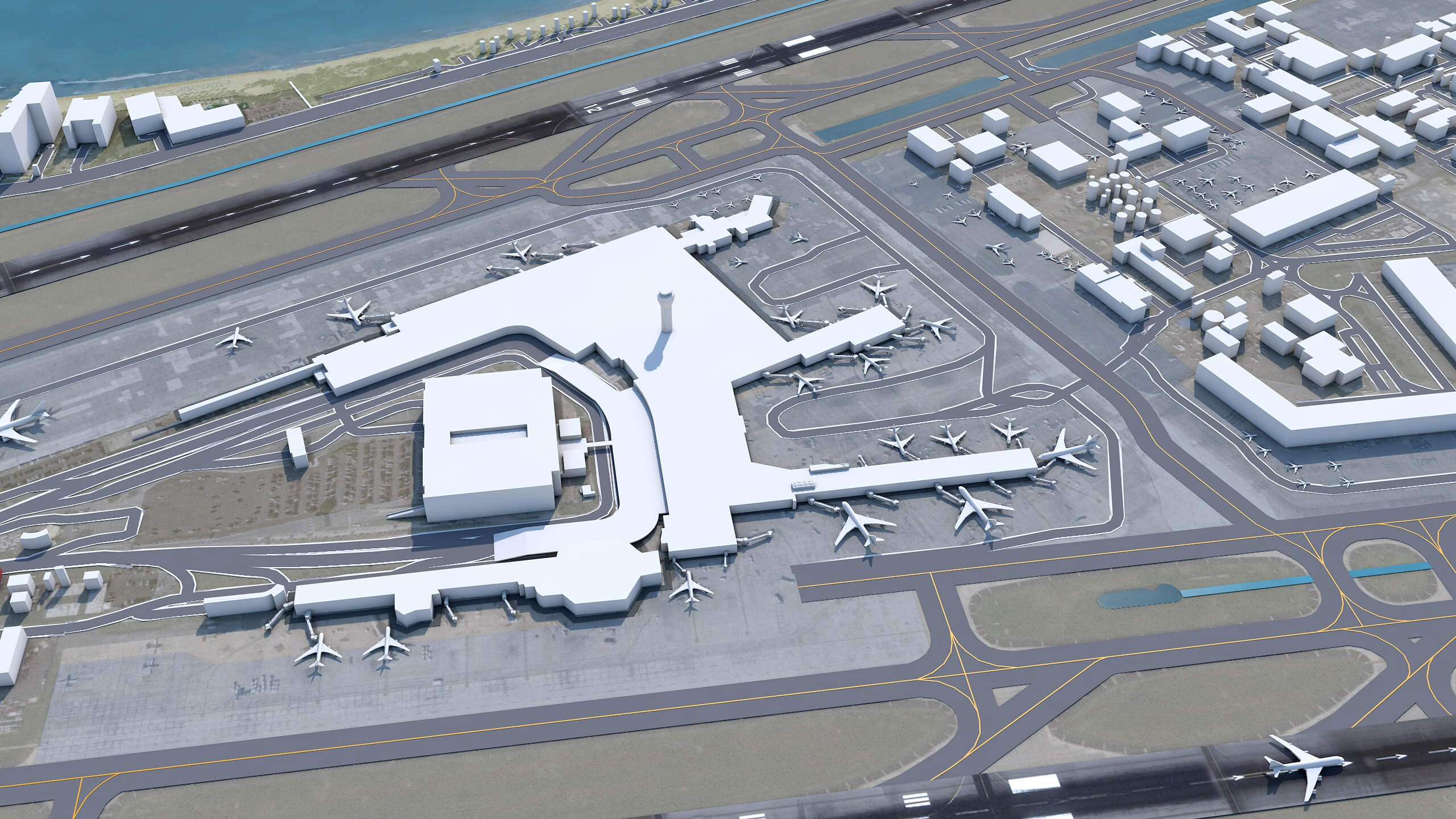 Luis Munoz Marin International Airport - 3D Model by 3dstudio
