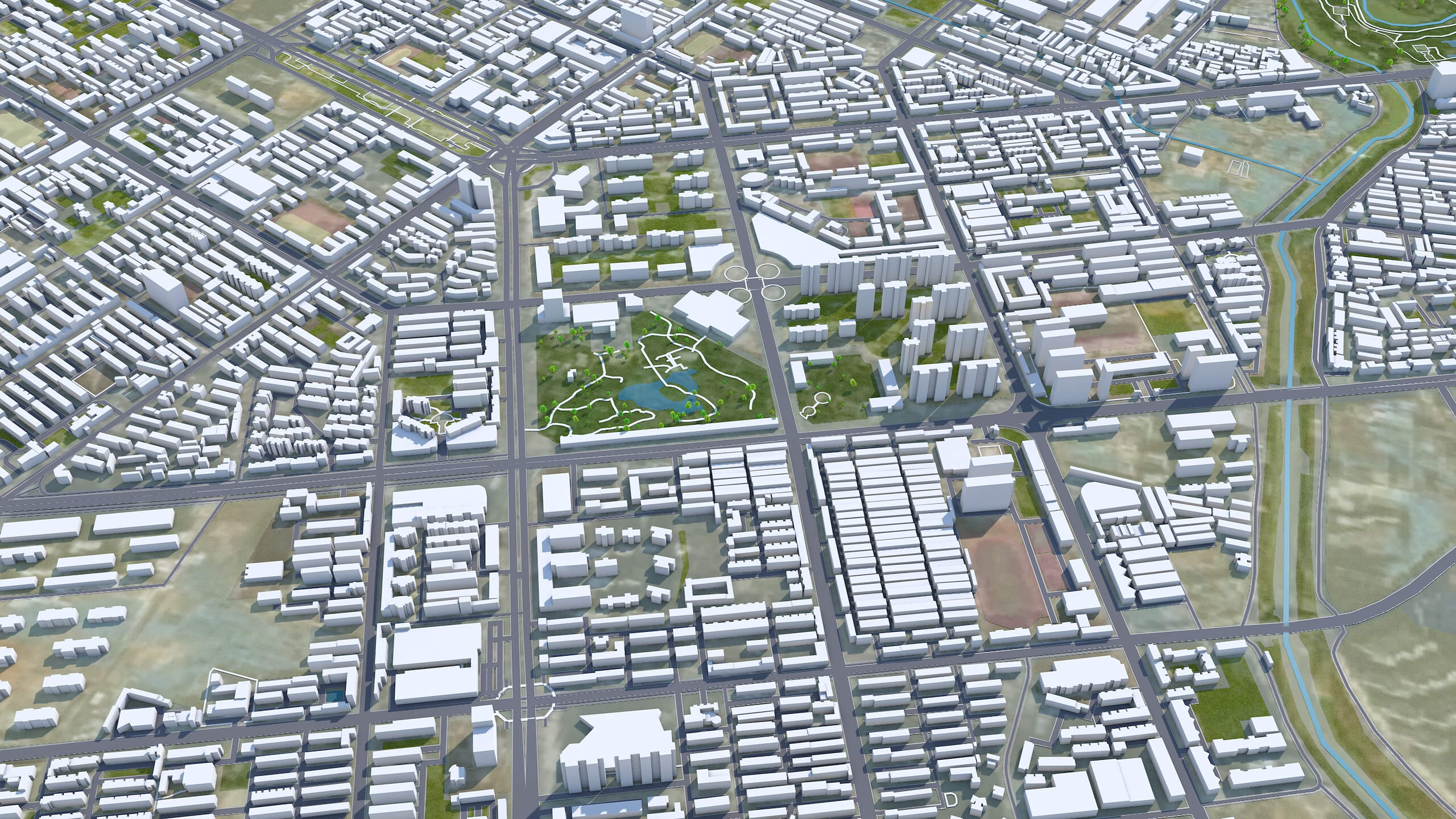 Luoyang City Henan China 3D Model 100km by 3dstudio