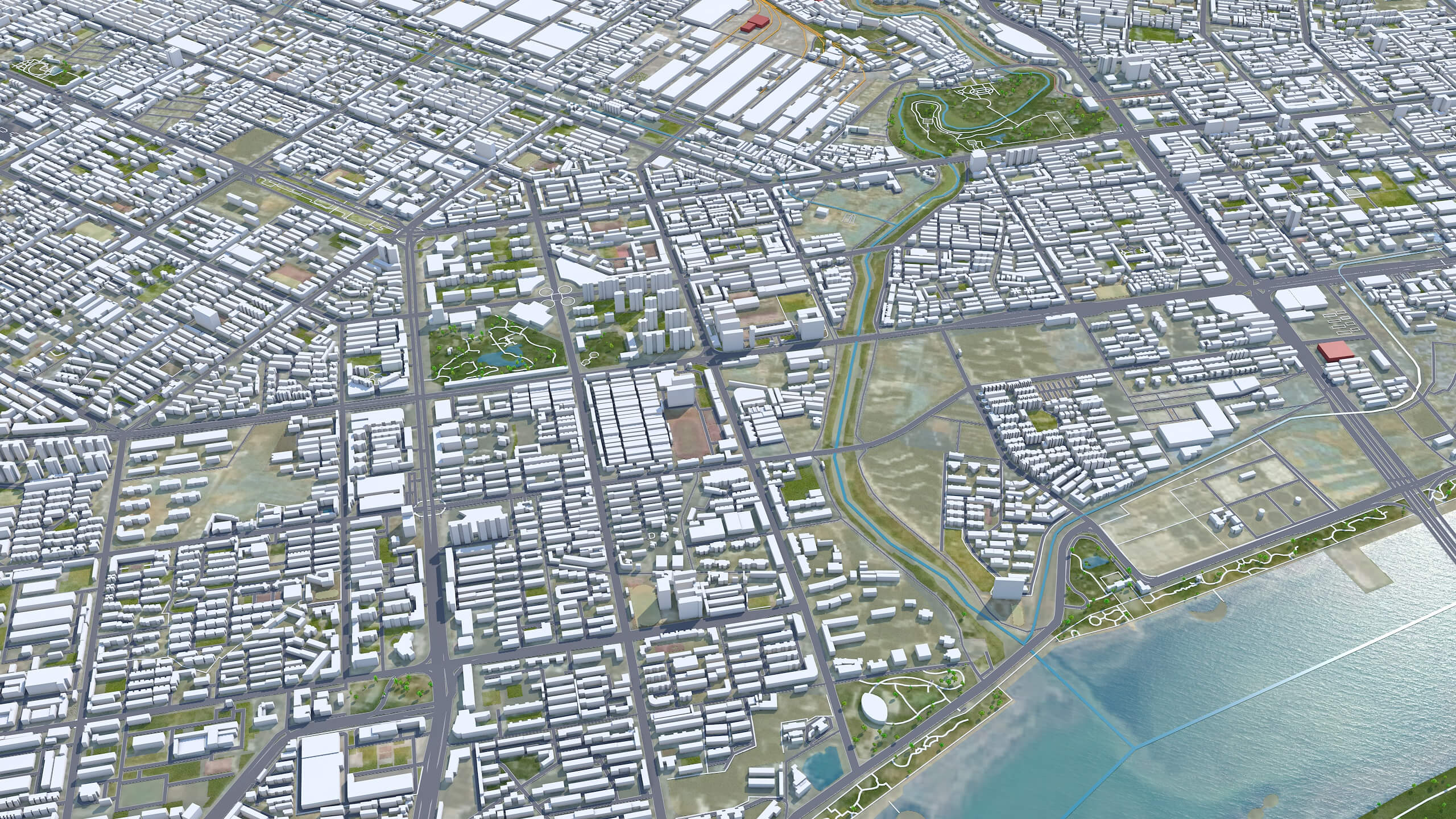 Luoyang City Henan China 3D Model 100km by 3dstudio