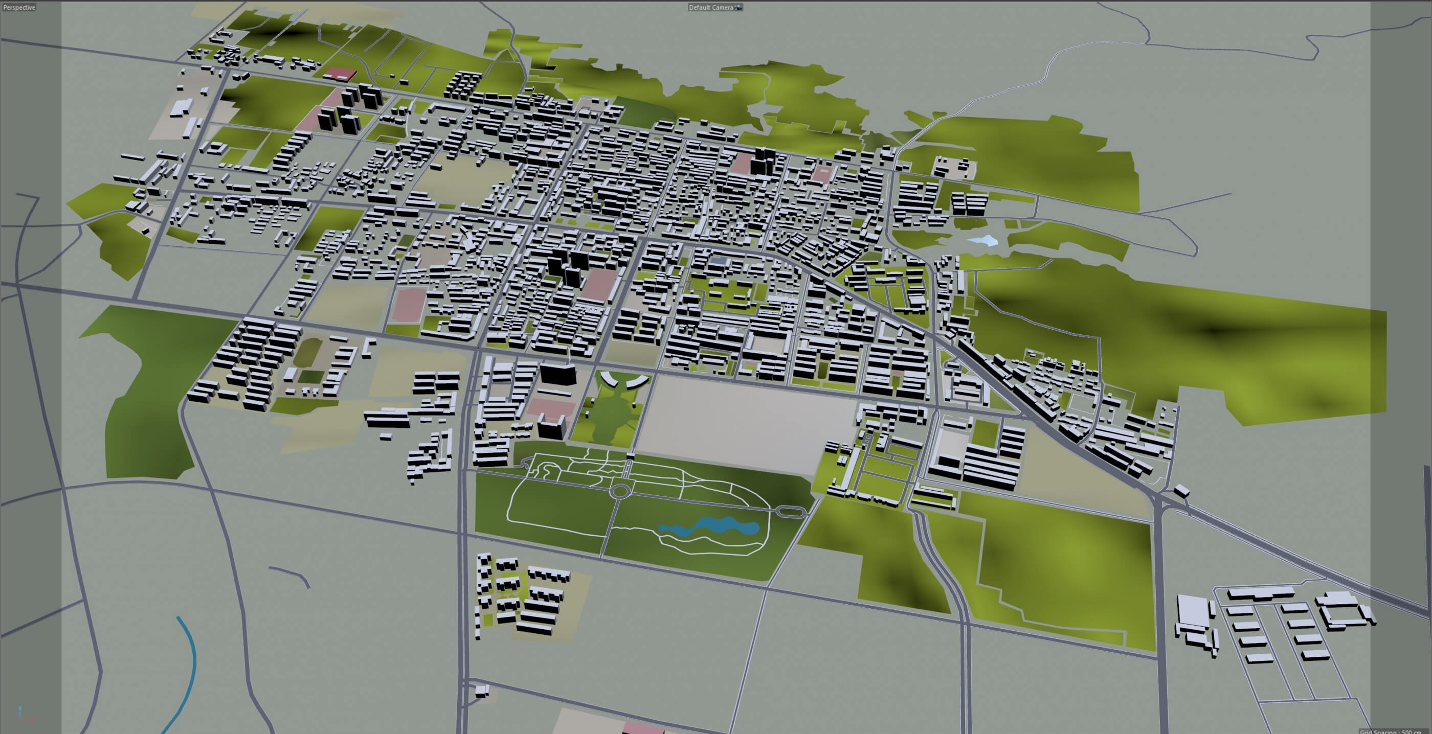 Luoyang City Henan China 3D Model 100km by 3dstudio