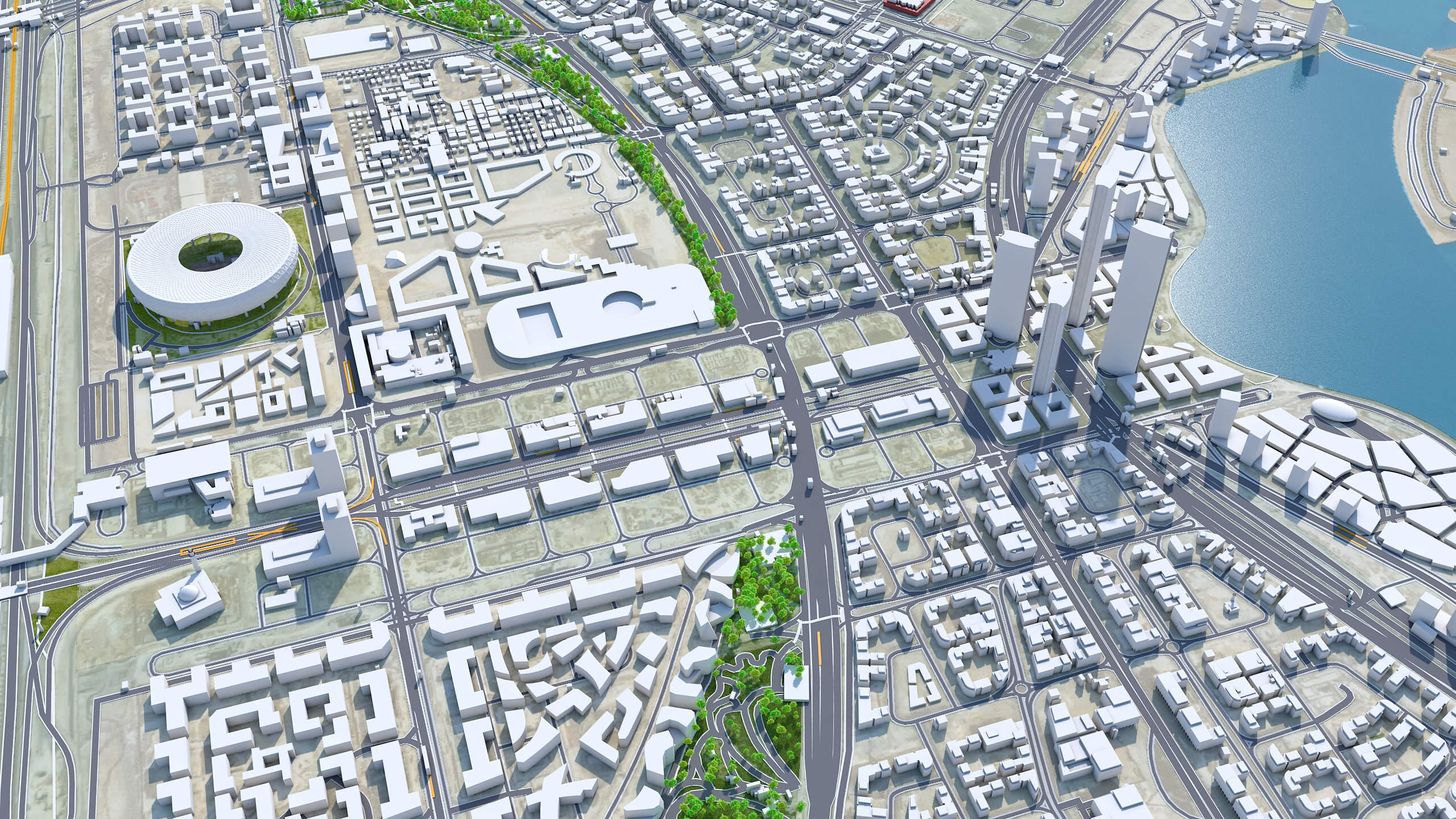 Lusail City Qatar 3D Model 20km by 3dstudio