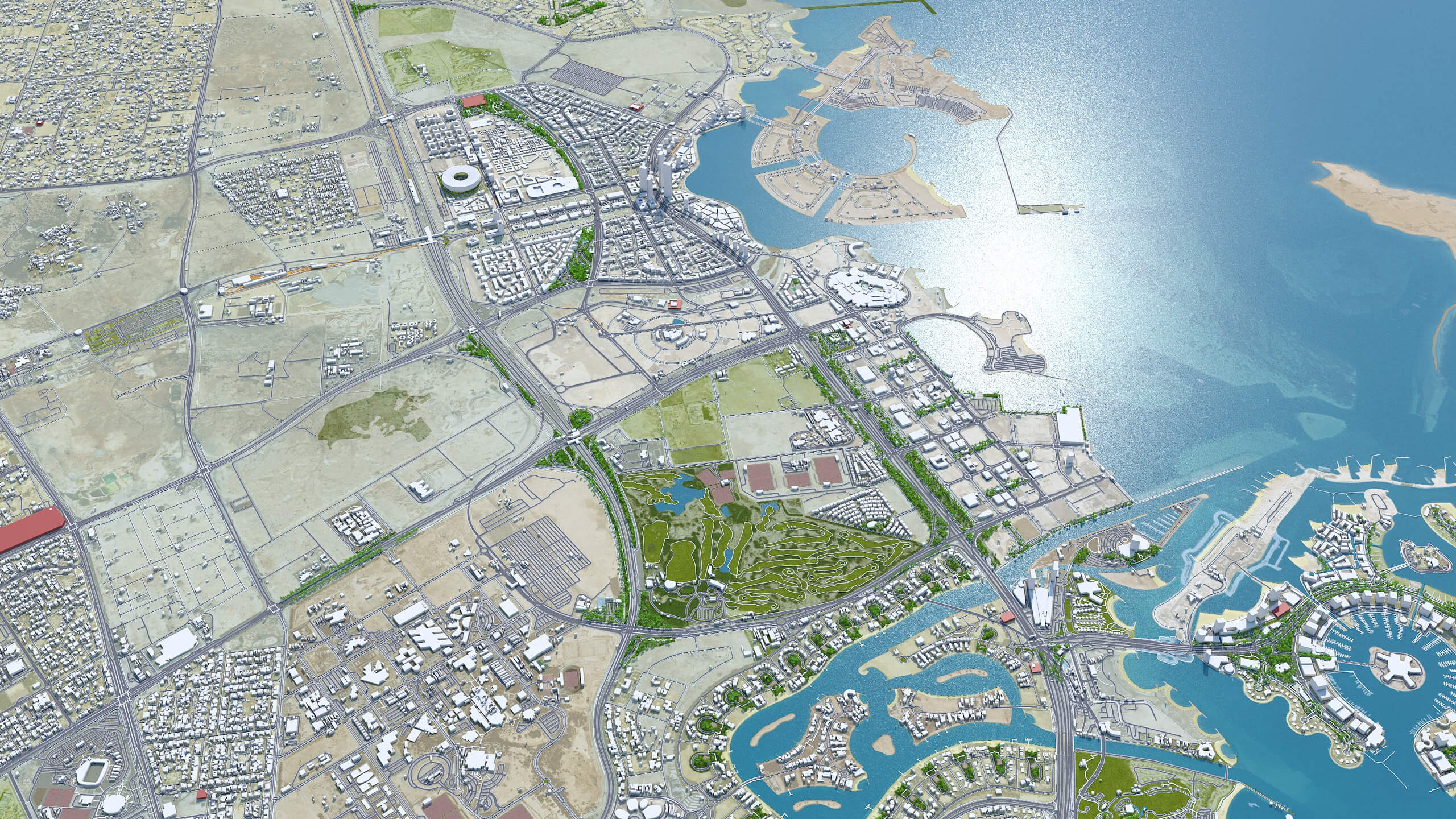 Lusail City Qatar 3D Model 20km by 3dstudio