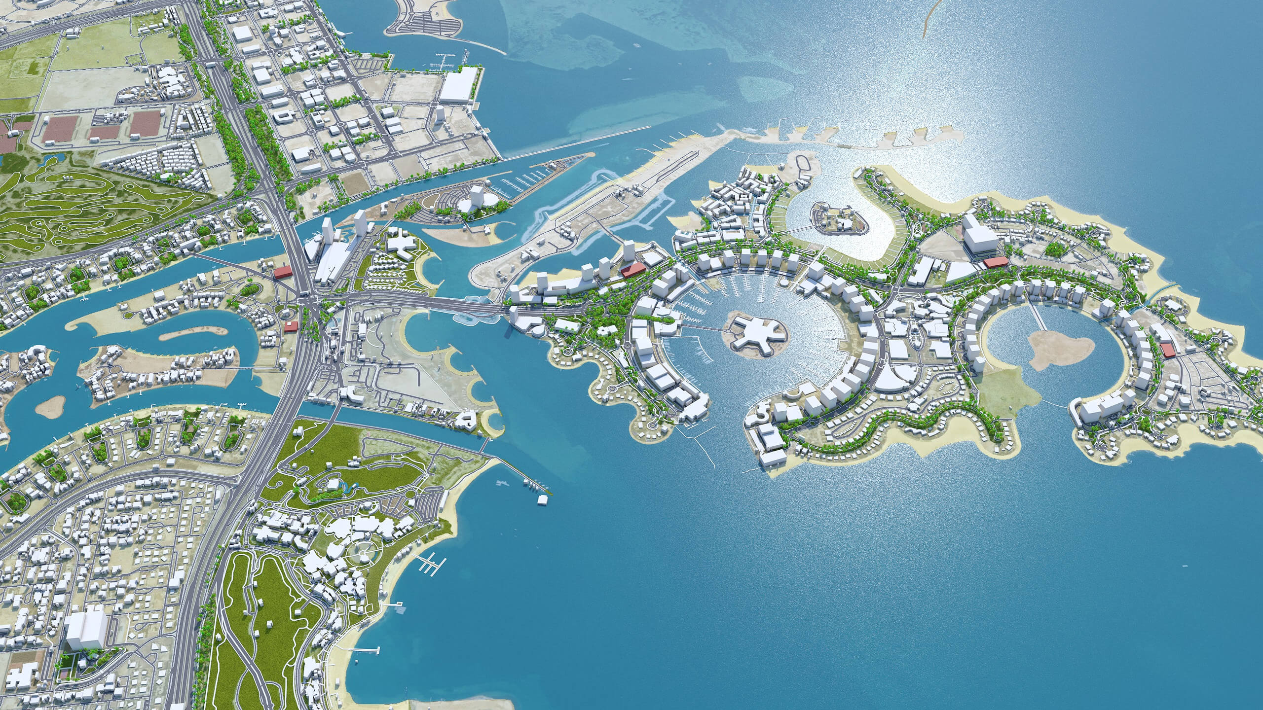 Lusail City Qatar 3D Model 20km by 3dstudio