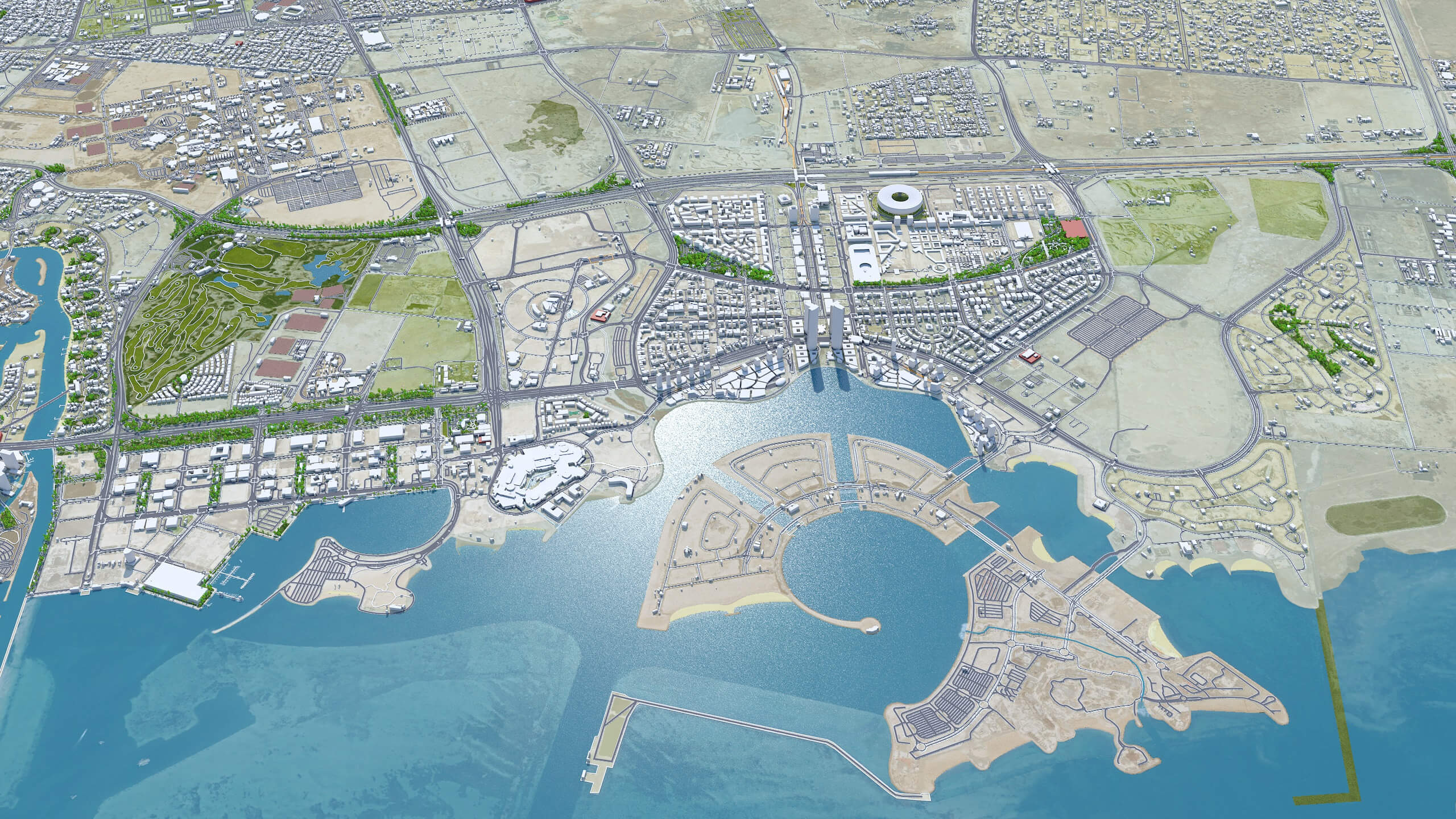 Lusail City Qatar 3D Model 20km by 3dstudio