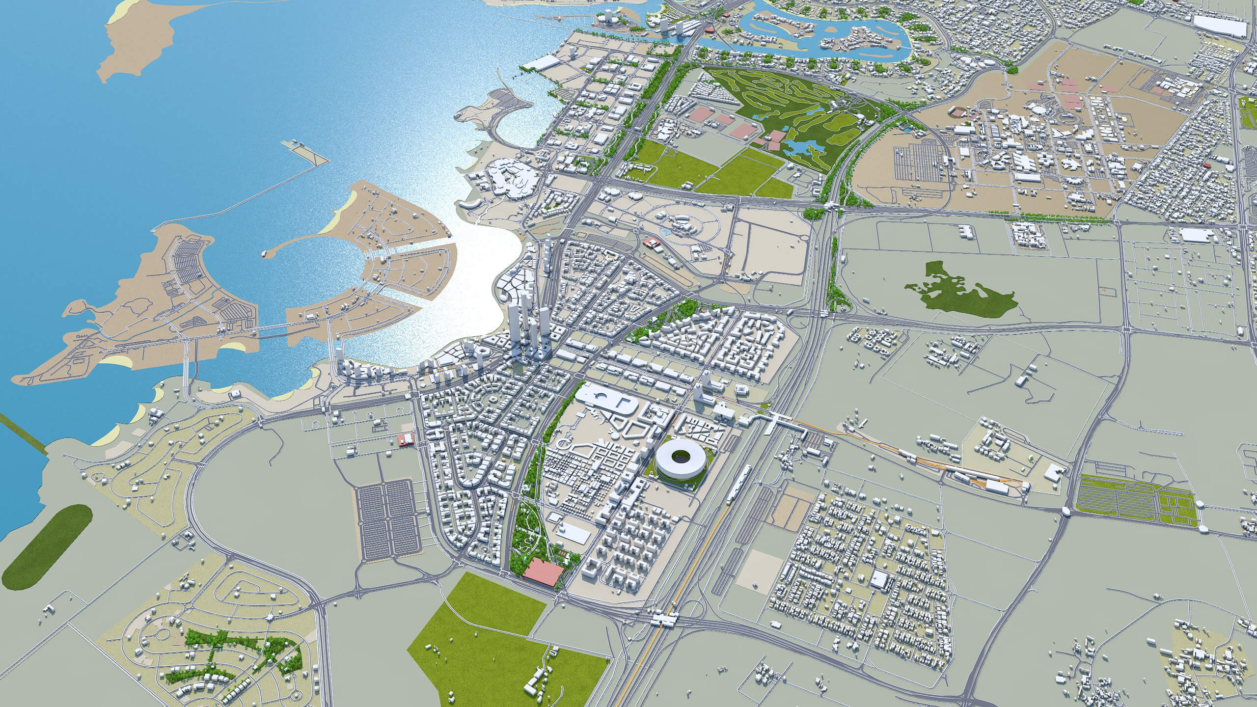Lusail City Qatar 3D Model 20km by 3dstudio