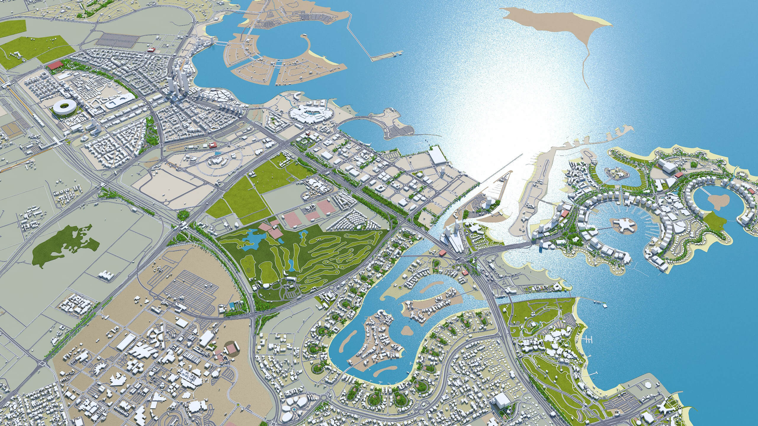 Lusail City Qatar 3D Model 20km by 3dstudio
