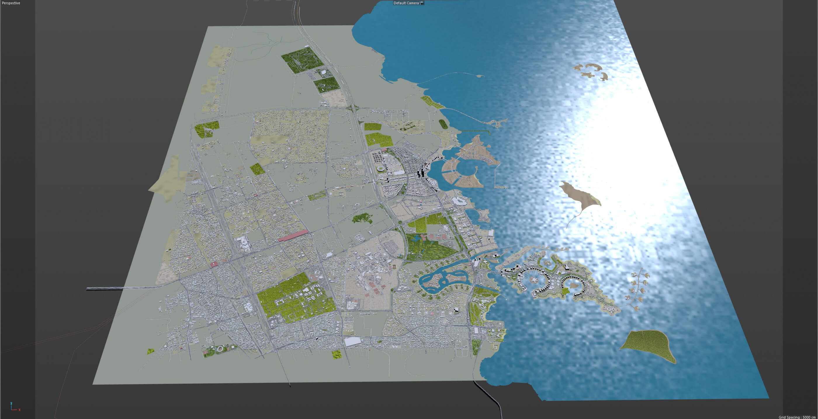 Lusail City Qatar 3D Model 20km by 3dstudio