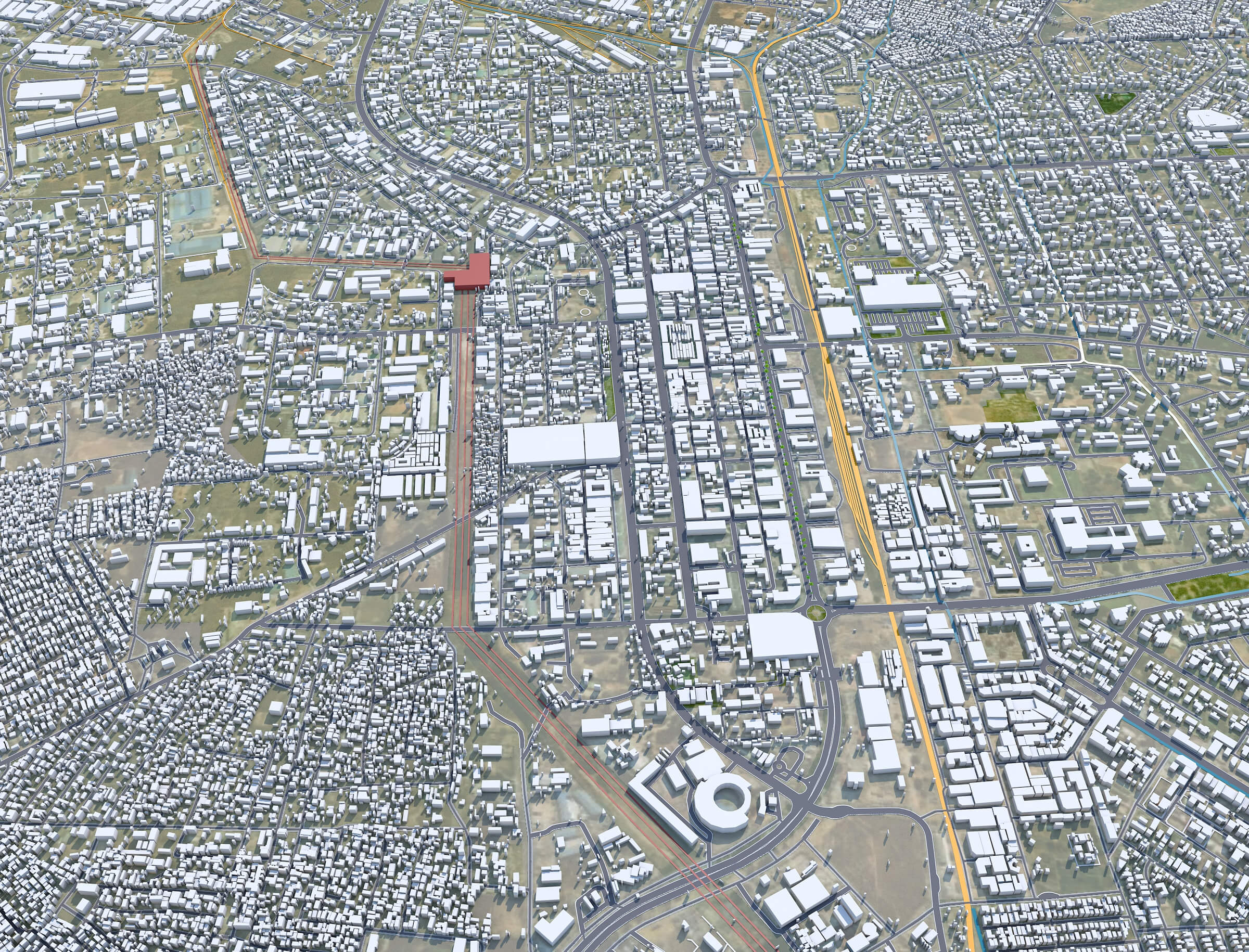 Lusaka City Zambia 3D Model 40km by 3dstudio