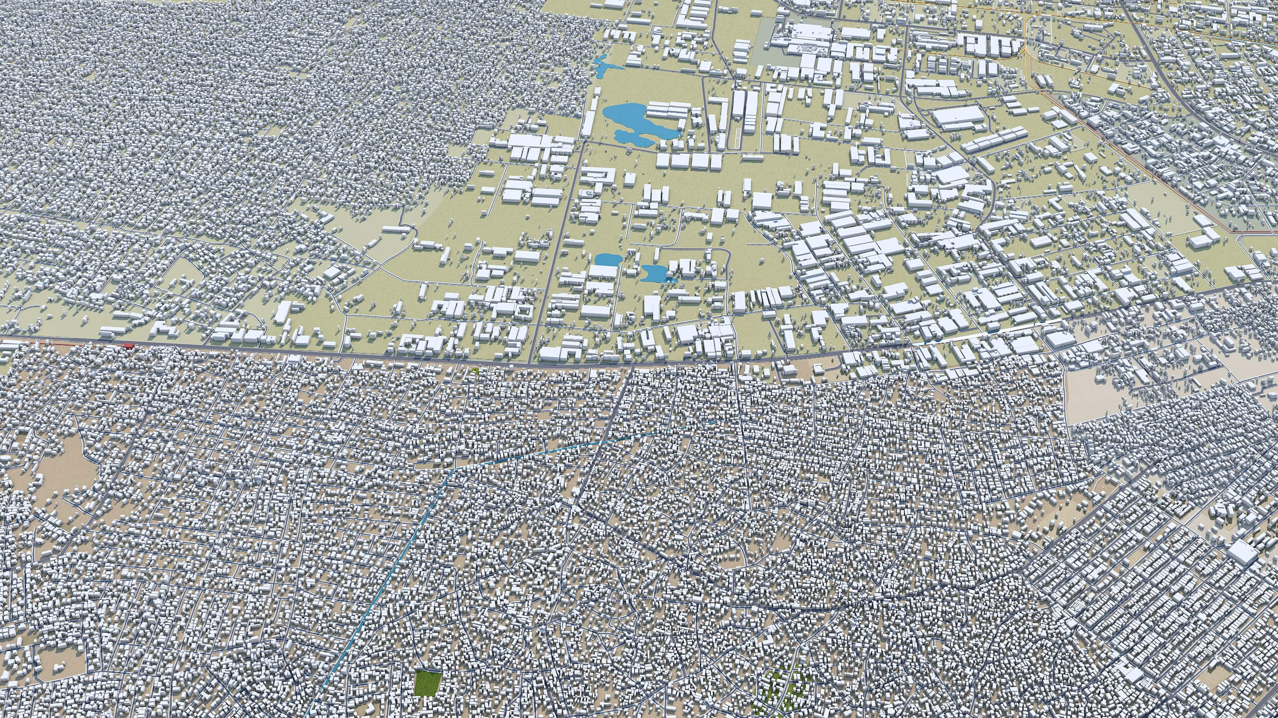 Lusaka City Zambia 3D Model 40km by 3dstudio