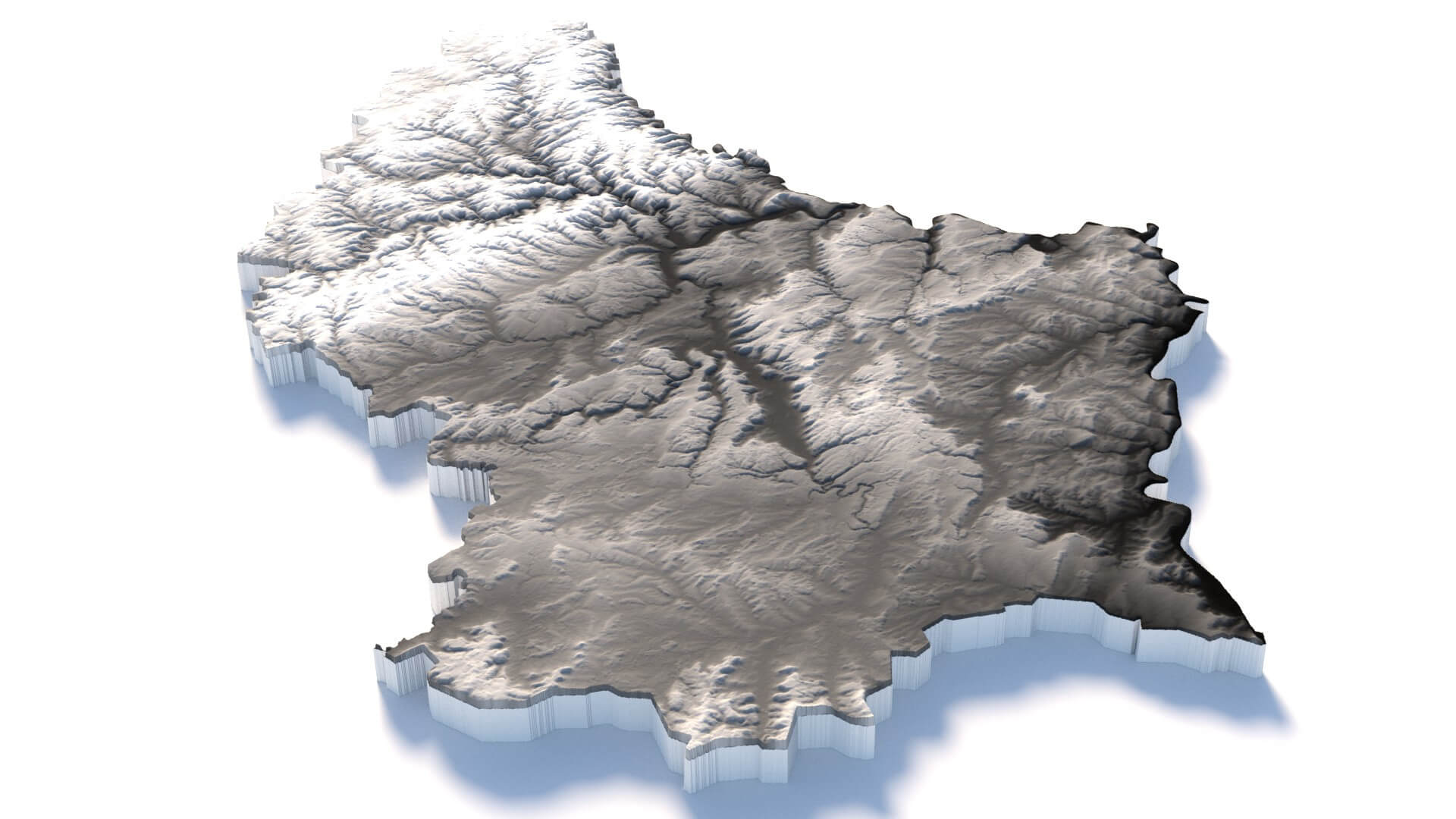 Luxembourg Terrain Map - 3D Model by 3dstudio