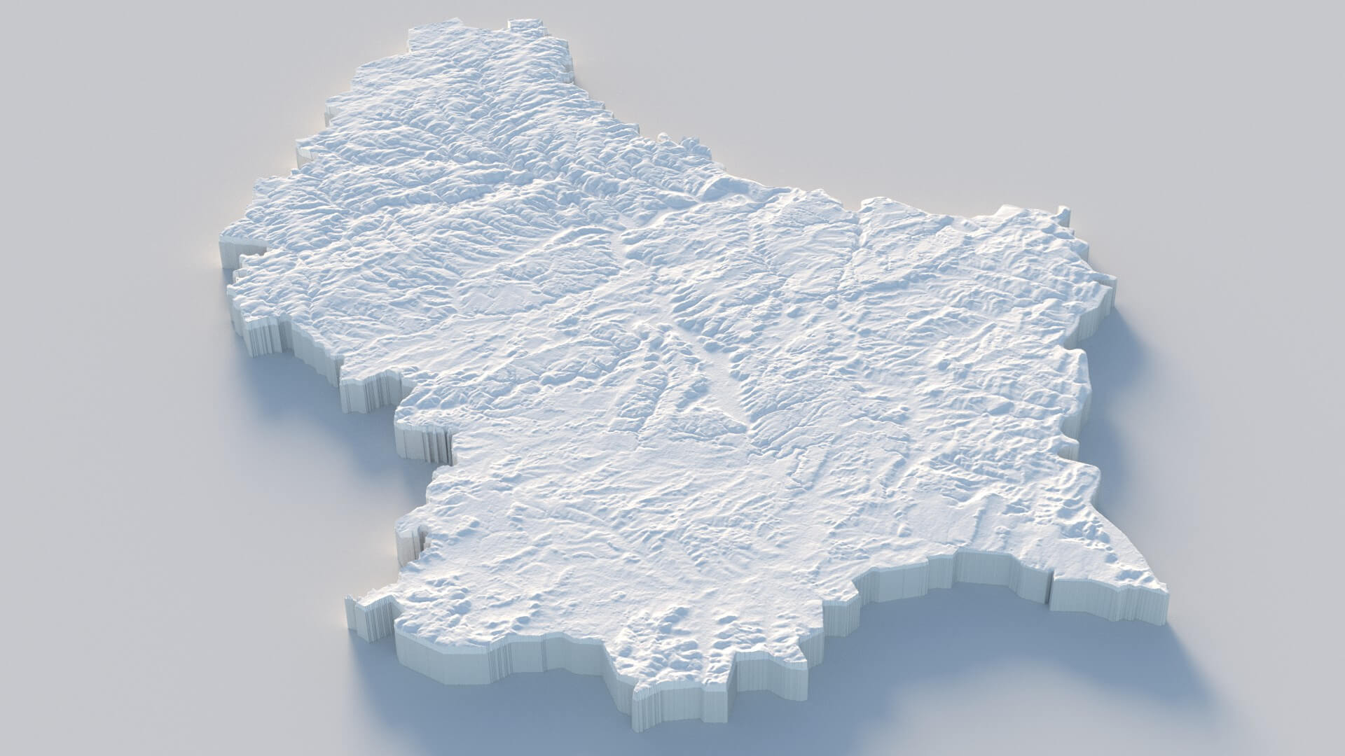 Luxembourg Terrain Map - 3D Model by 3dstudio