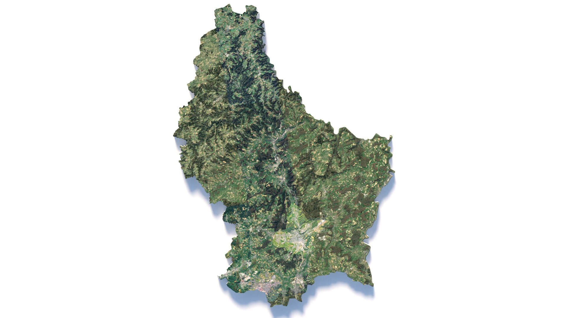 Luxembourg Terrain Map - 3D Model by 3dstudio