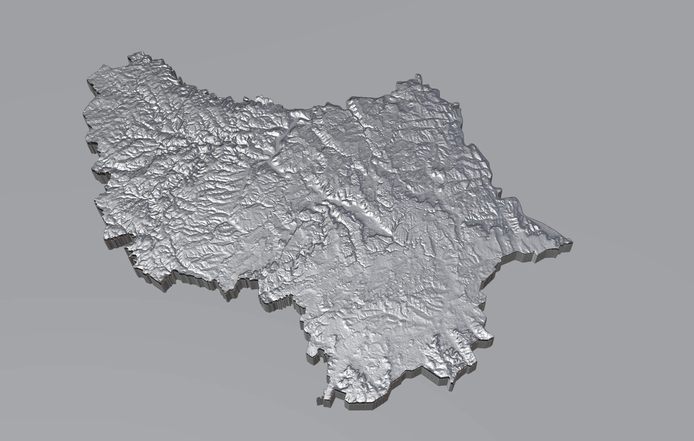 Luxembourg Terrain Map - 3D Model by 3dstudio