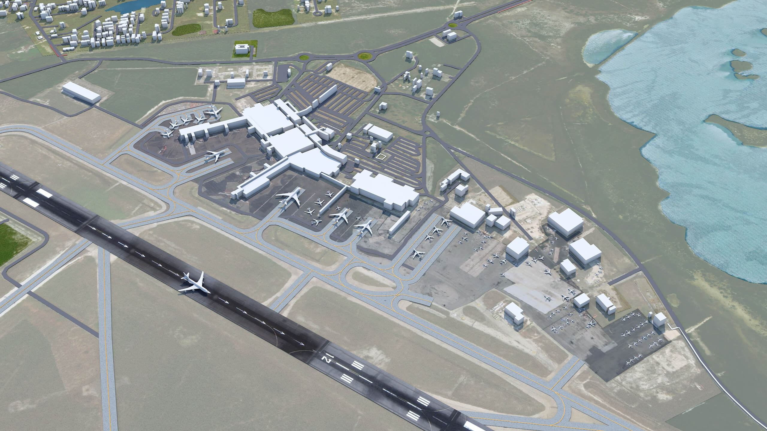 Lynden Pindling International Airport Nassau 15km - 3D Model by 3dstudio