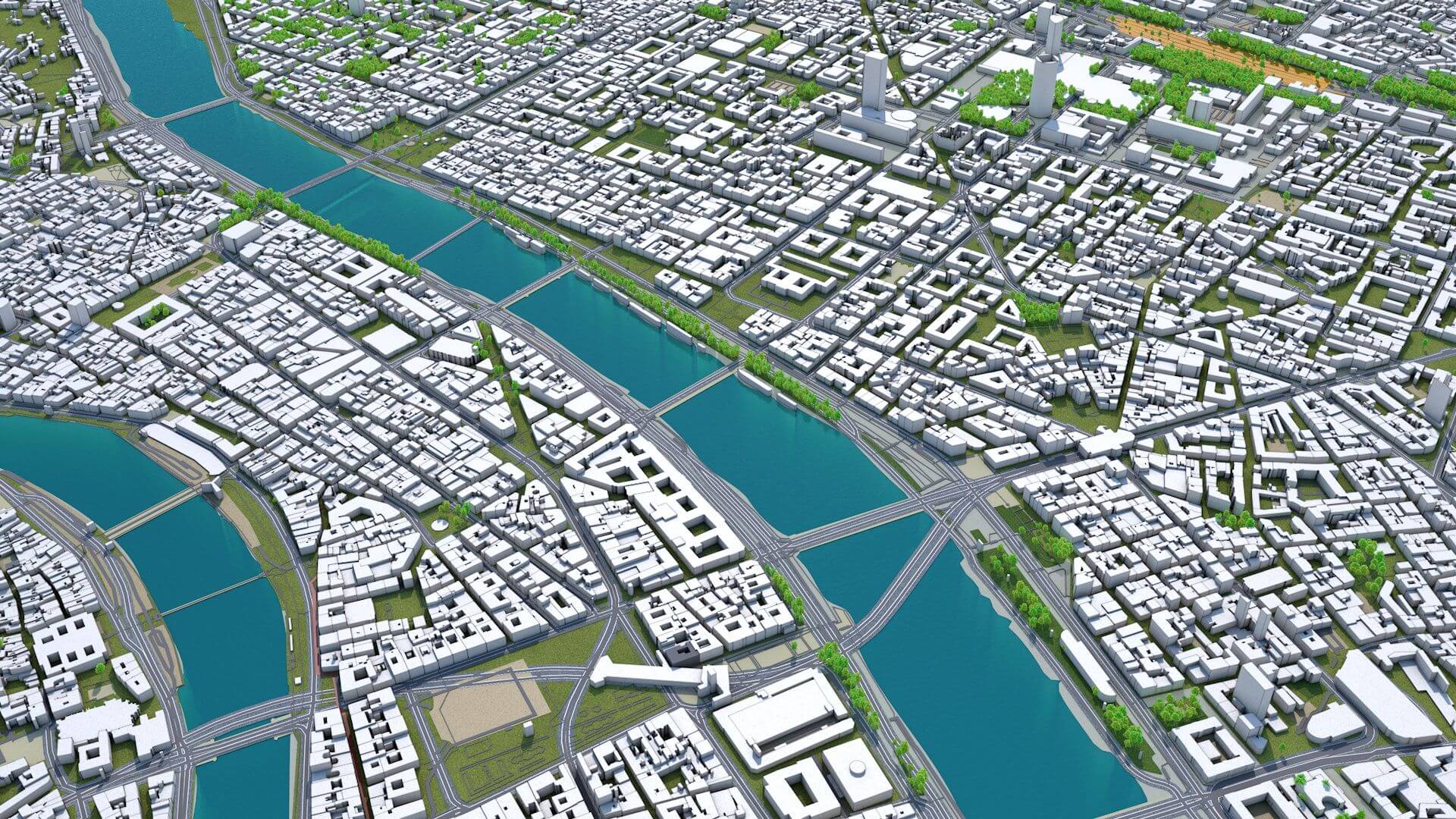 Lyon France 25km - 3D Model by 3dstudio