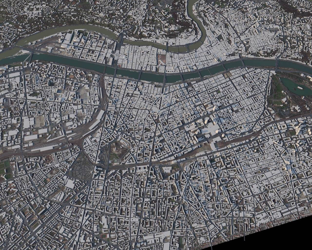 Lyon France - 3D Model by 3dstudio
