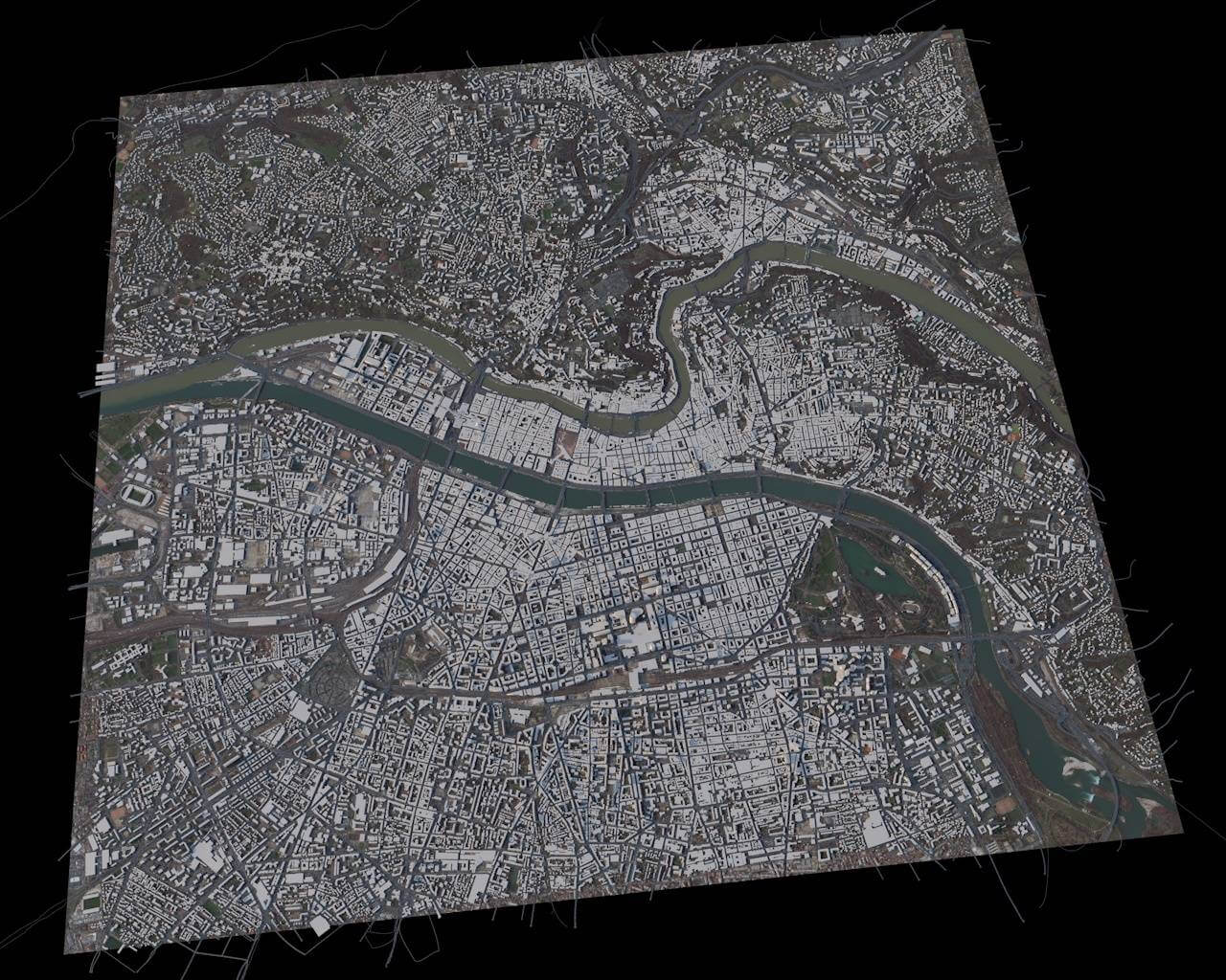 Lyon France - 3D Model by 3dstudio