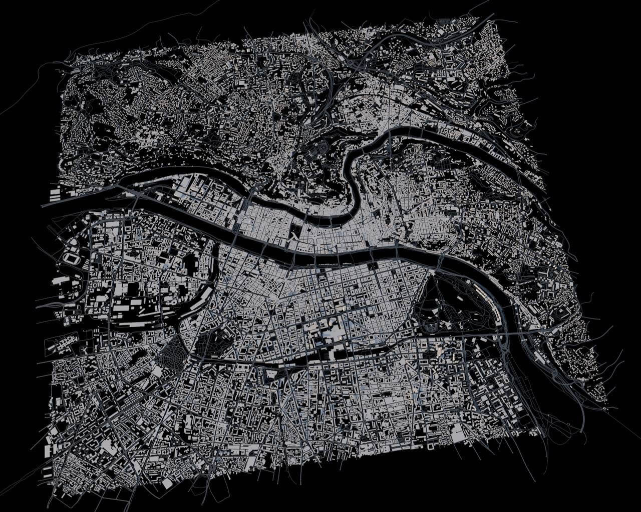 Lyon France - 3D Model by 3dstudio