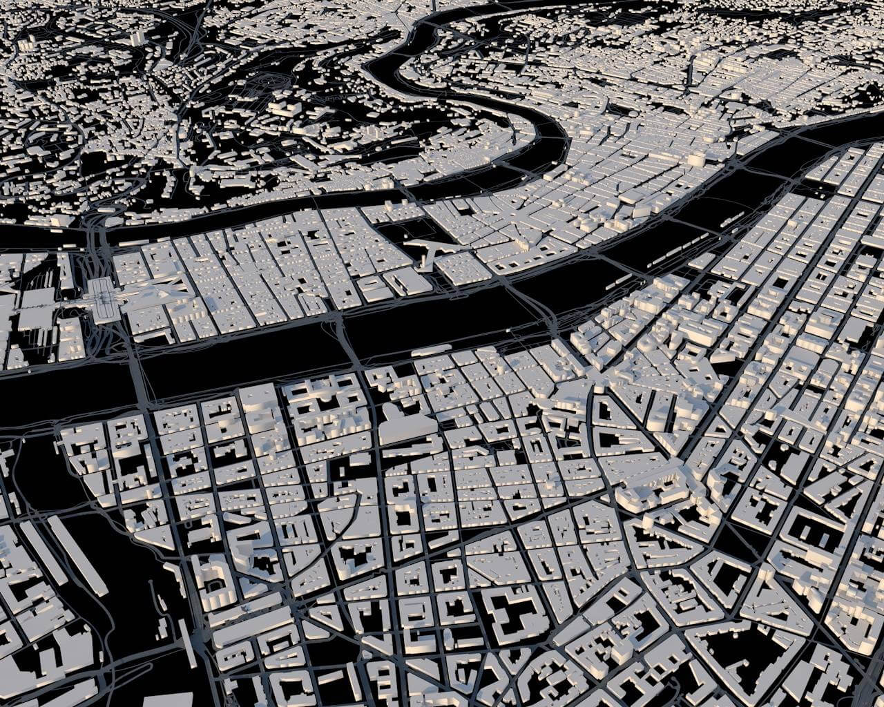 Lyon France - 3D Model by 3dstudio