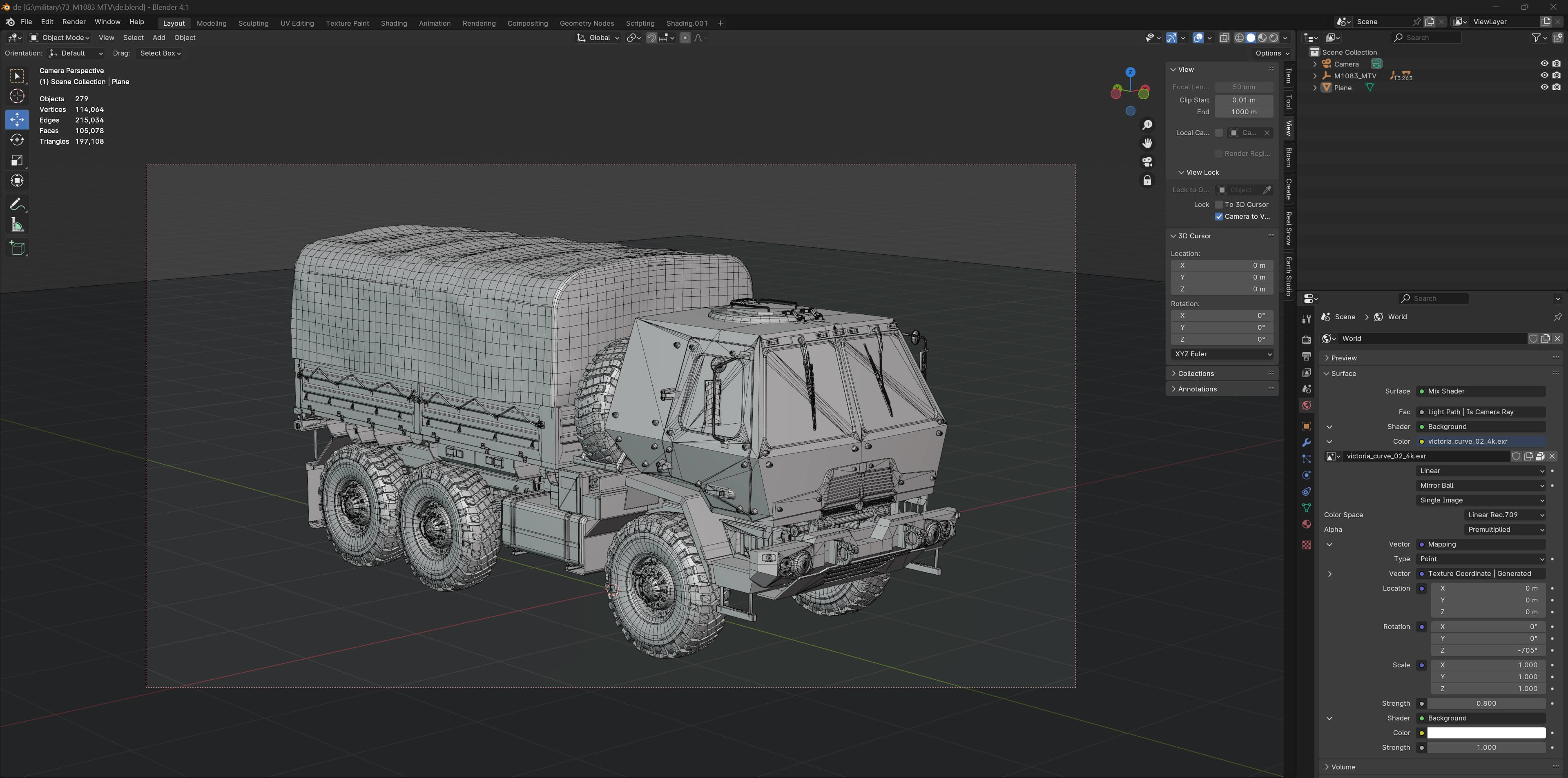 M1083 MTV Cargo Truck - 3D Model by 3dstudio