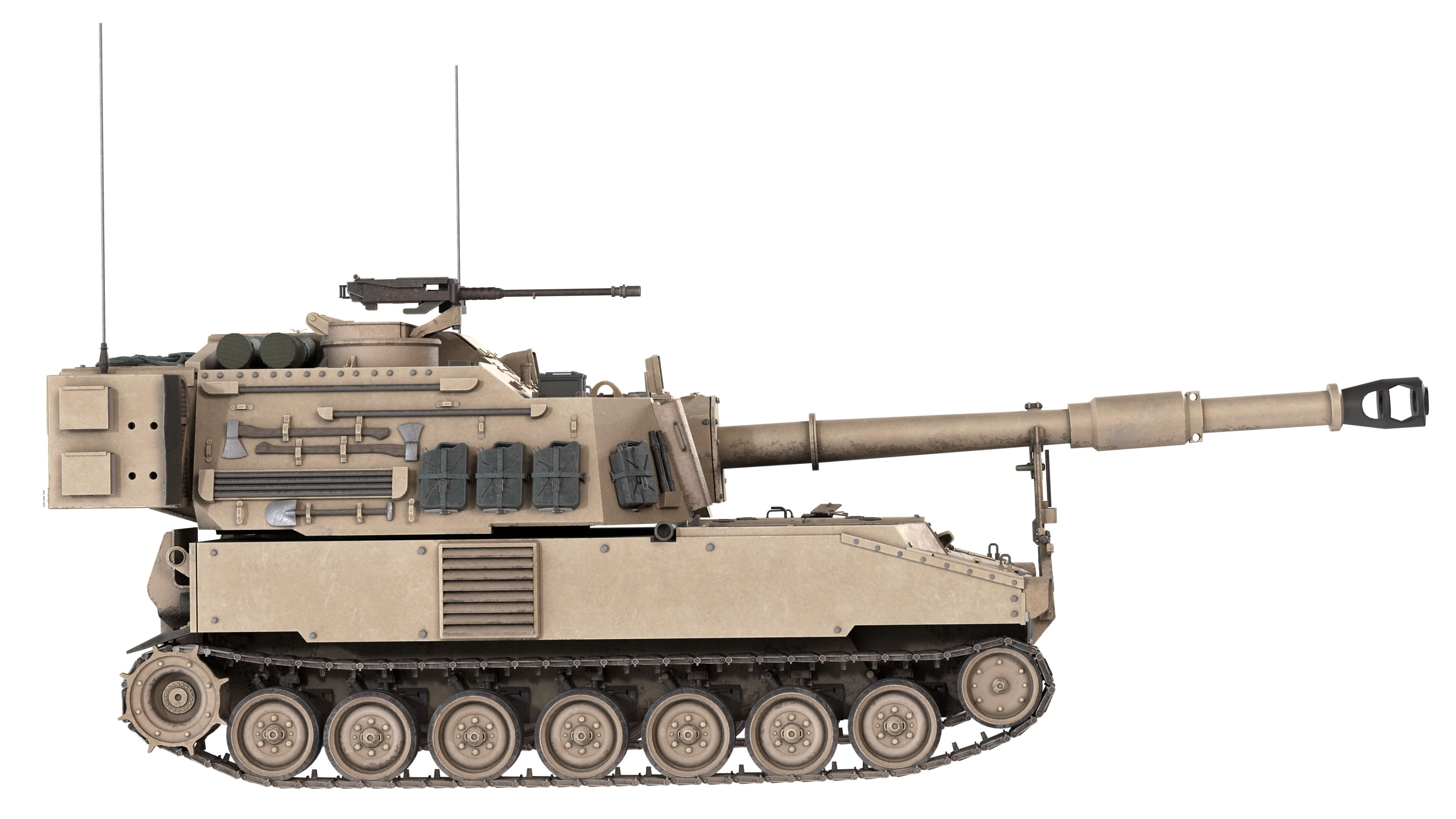 M109A6 Paladin Tank - 3D Model by 3dstudio