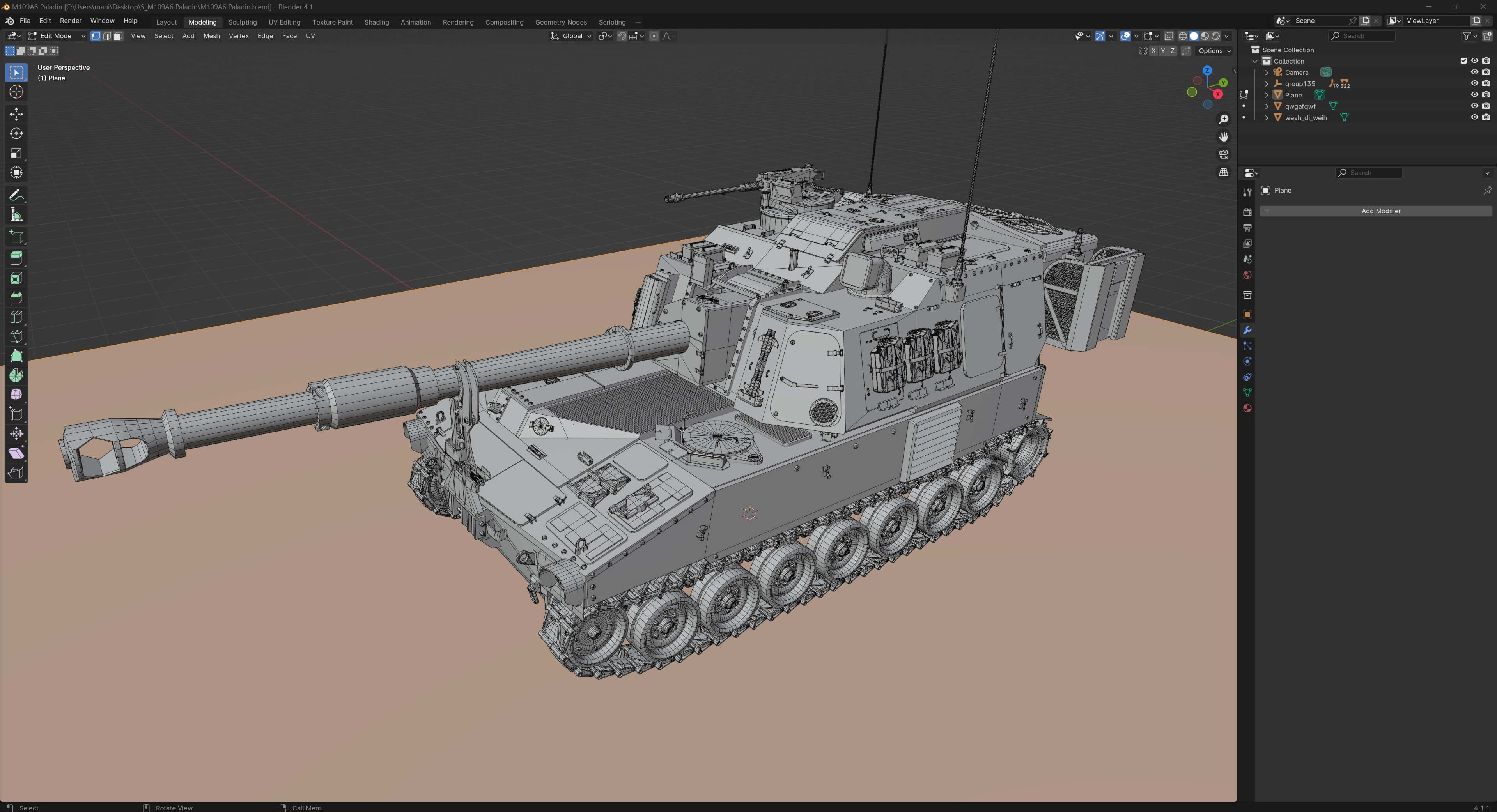 M109A6 Paladin Tank - 3D Model by 3dstudio