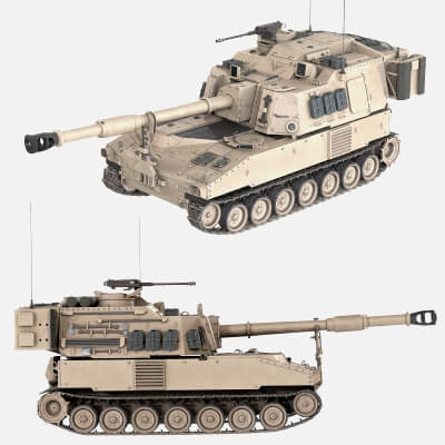 M109A6 Paladin Tank - 3D Model by 3dstudio