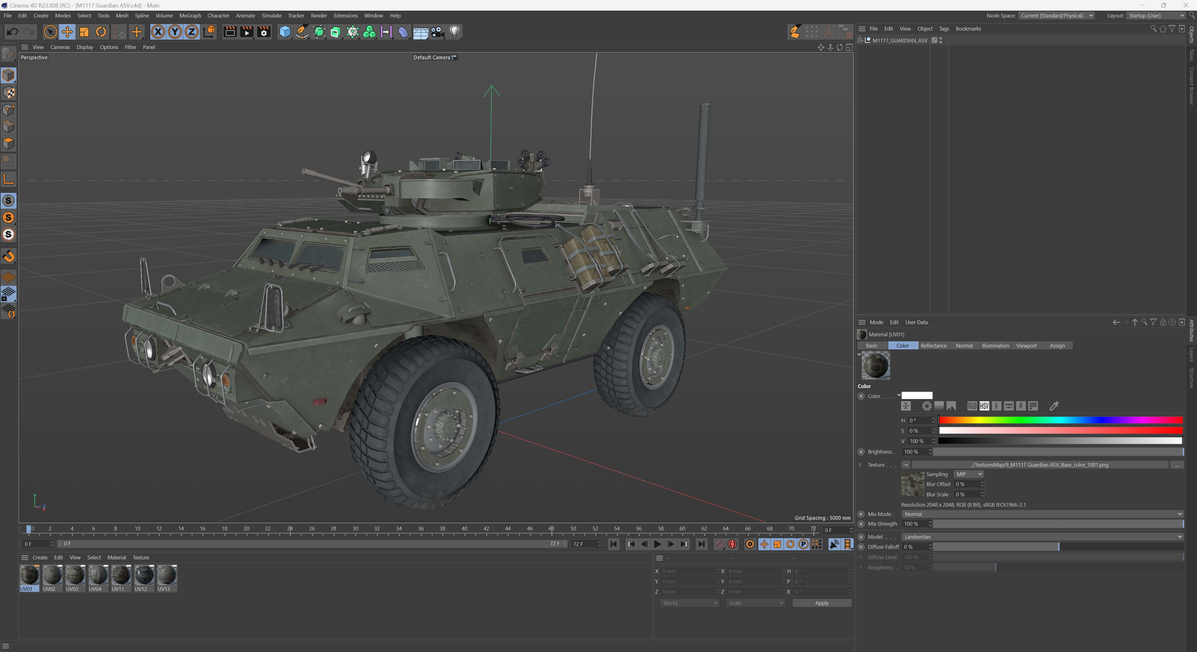 M1117 Guardian Asv Tank - 3D Model by 3dstudio
