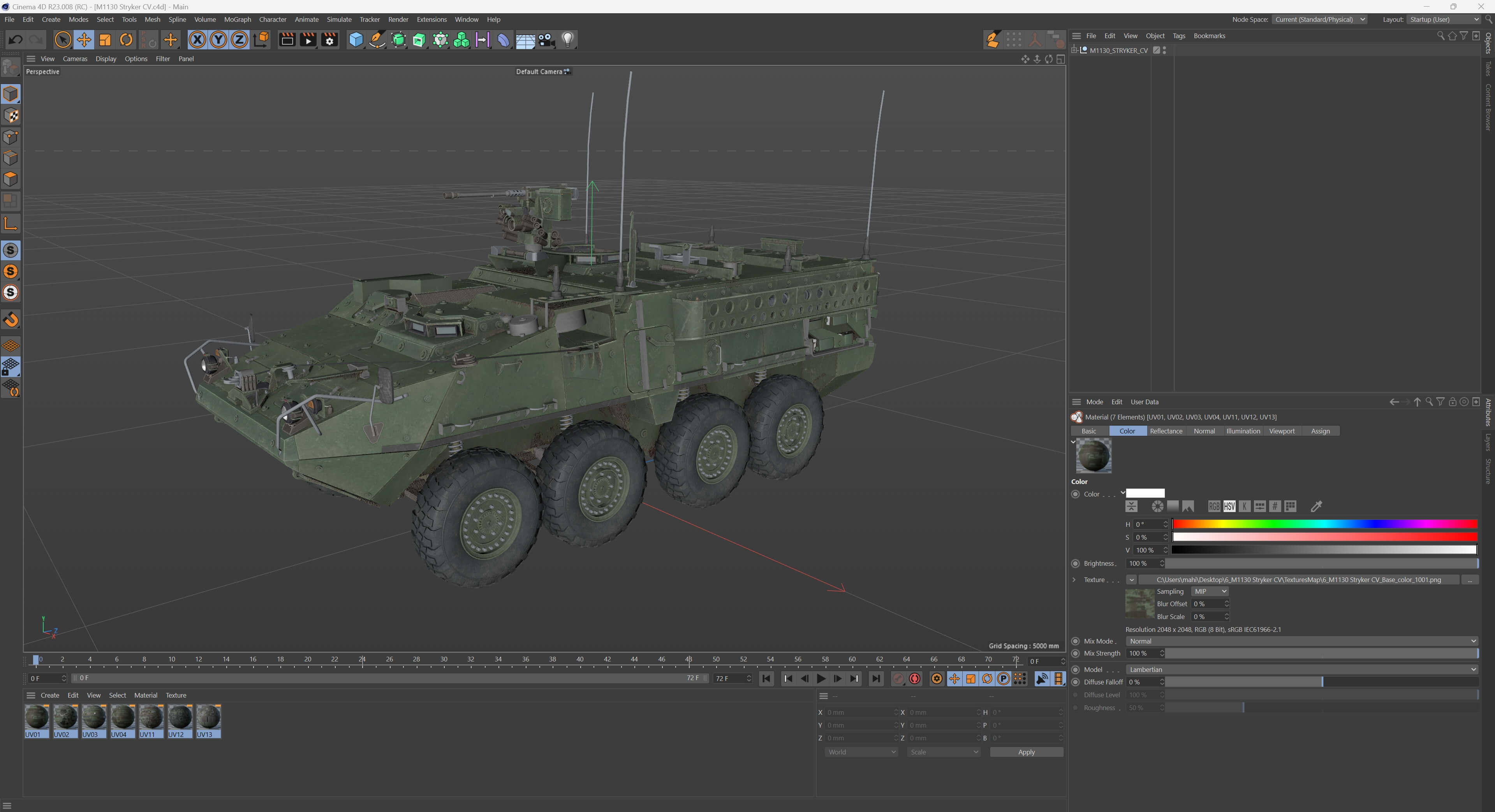 M1130 Stryker Cv Tank - 3D Model by 3dstudio