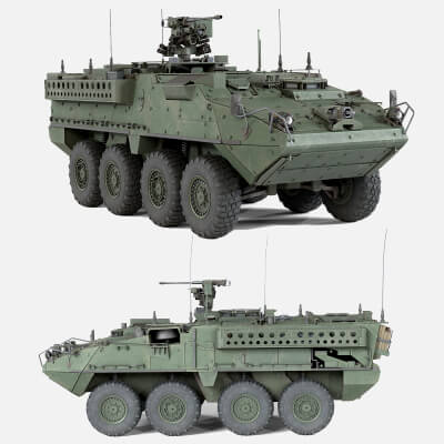 M1130 Stryker Cv Tank - 3D Model by 3dstudio