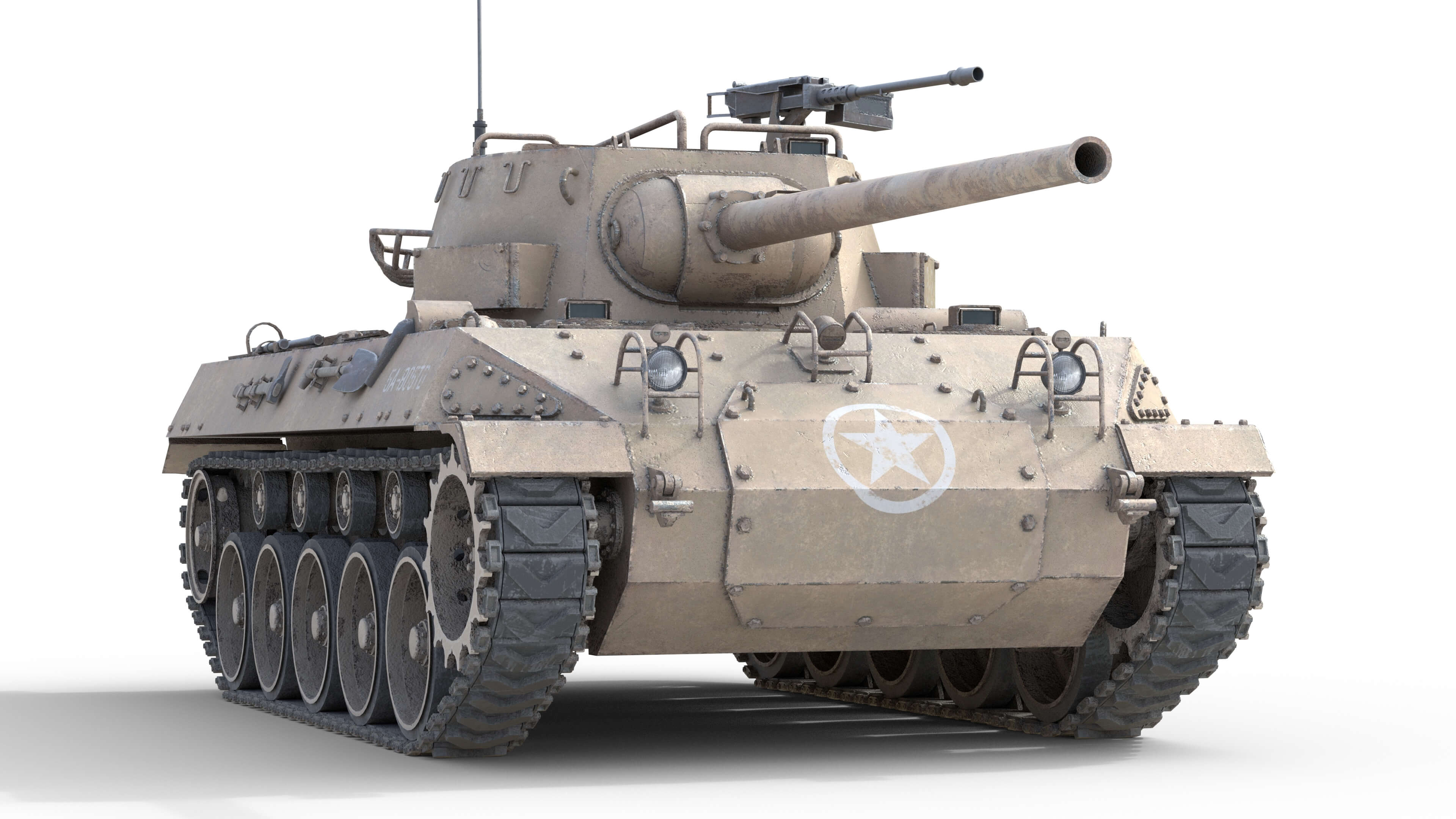 M18 Hellcat Tank Destroyer - 3D Model by 3dstudio