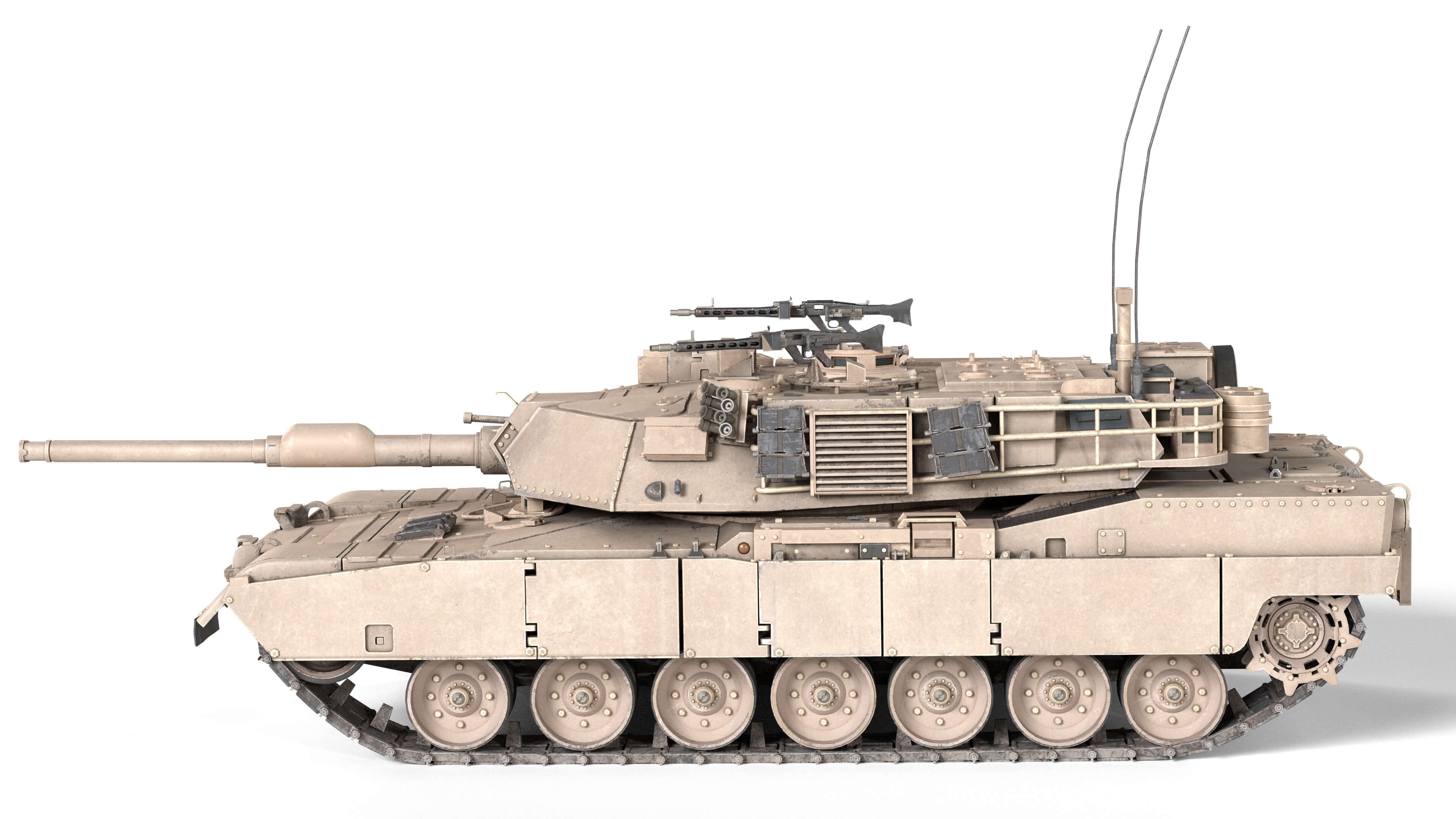 M1A1 Abrams MBT Tank - 3D Model by 3dstudio