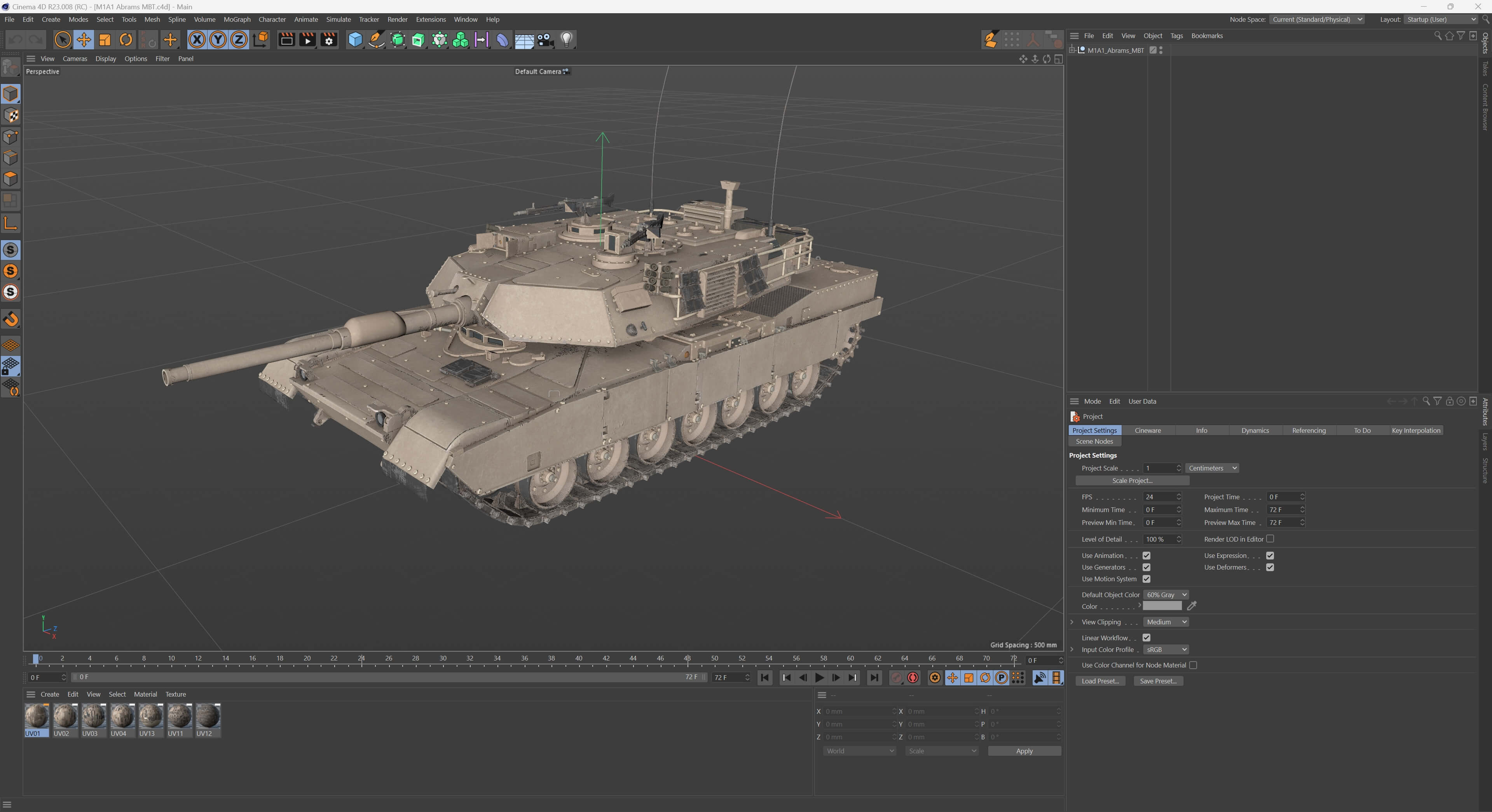M1A1 Abrams MBT Tank - 3D Model by 3dstudio