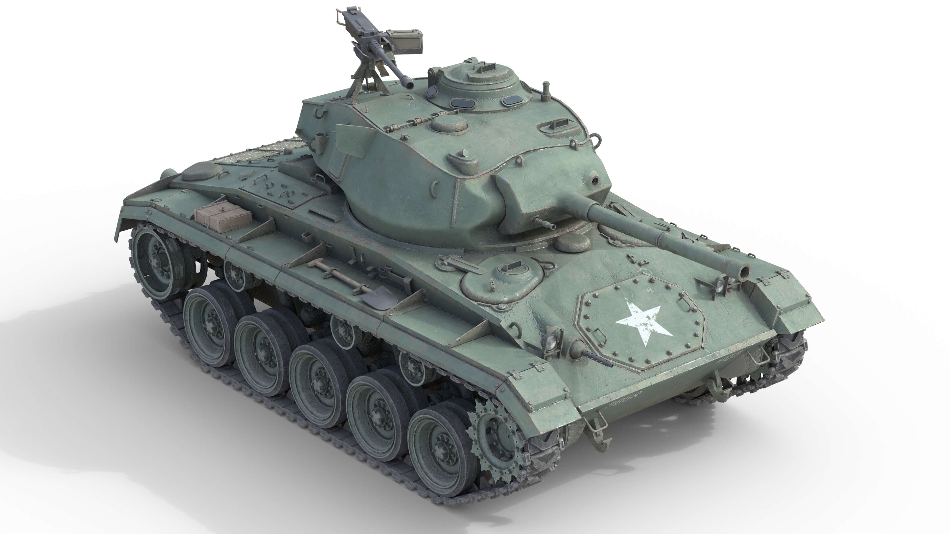 M24 Chaffee American Light Tank - 3D Model by 3dstudio