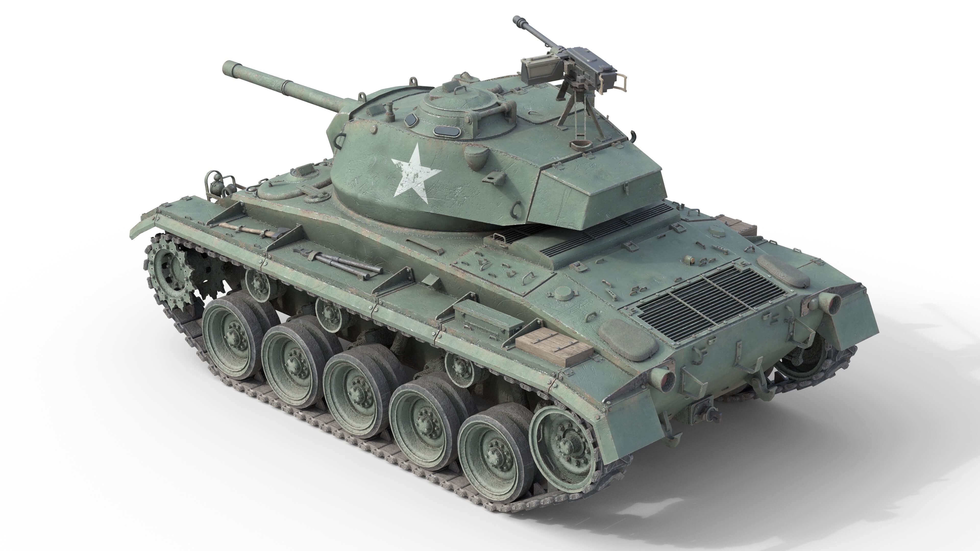 M24 Chaffee American Light Tank - 3D Model by 3dstudio