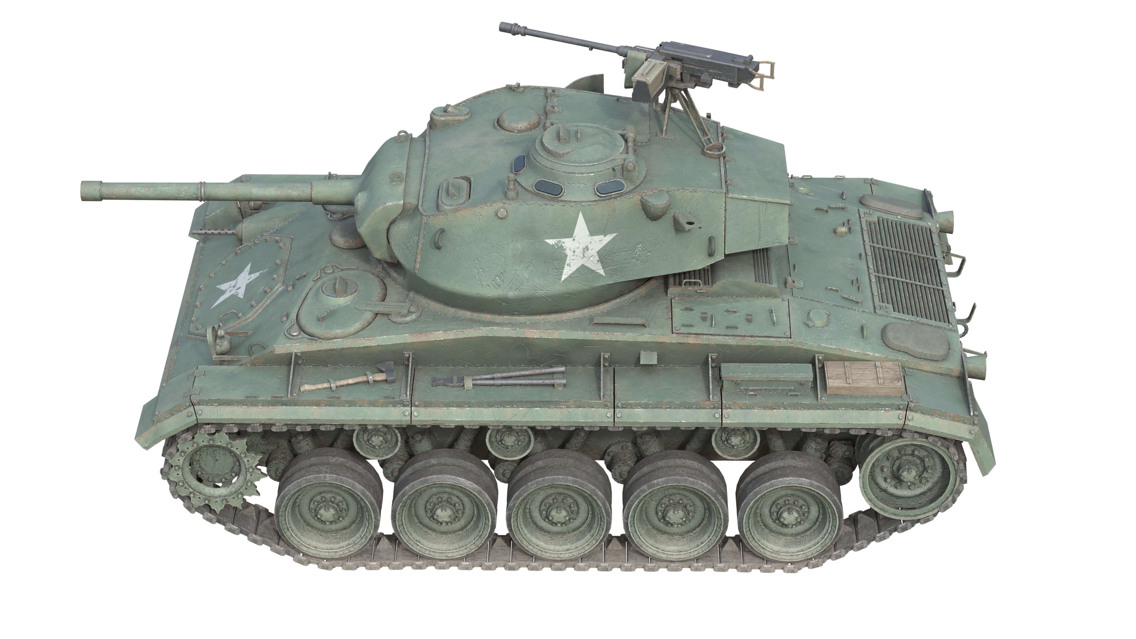 M24 Chaffee American Light Tank - 3D Model by 3dstudio