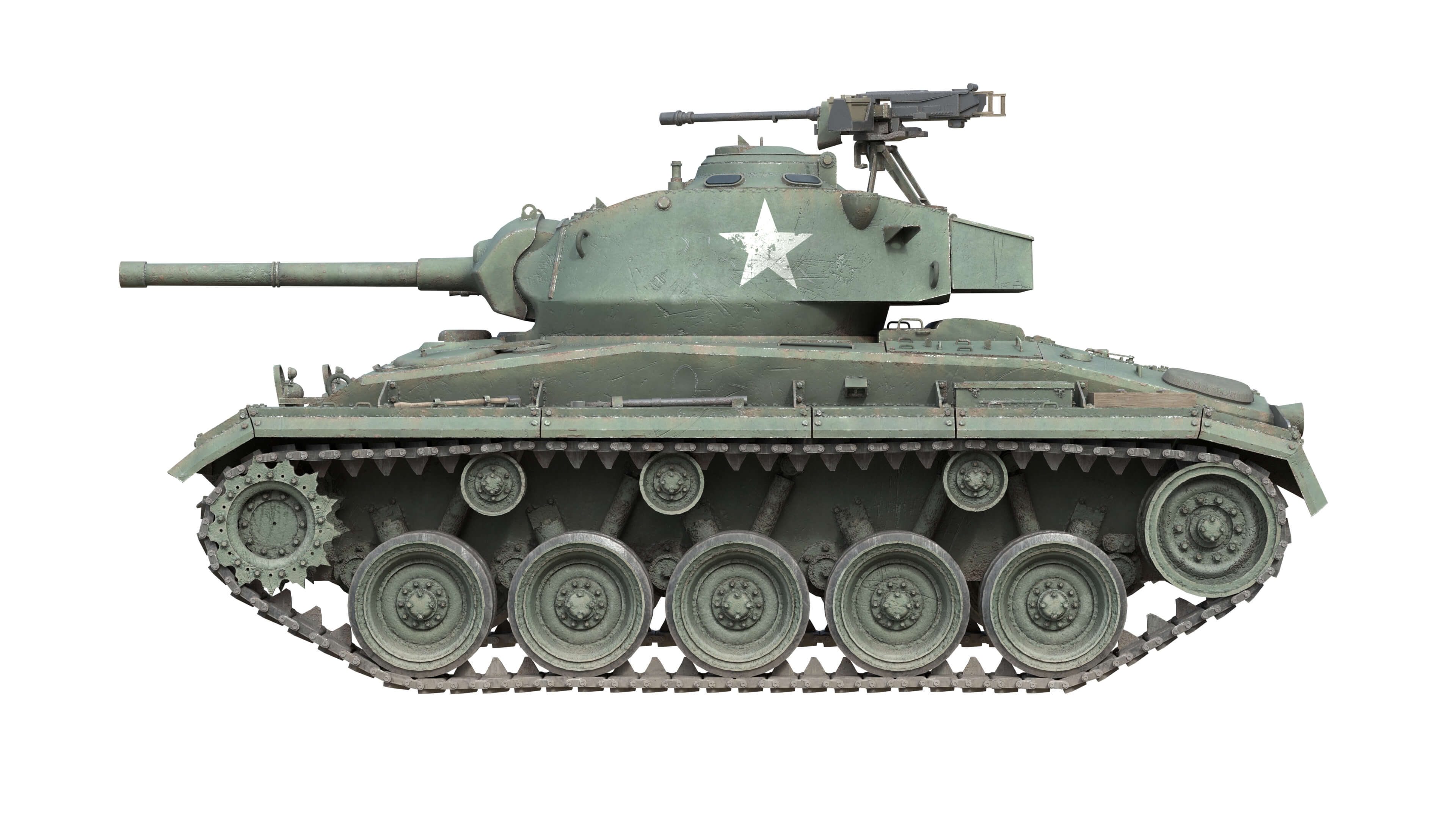 M24 Chaffee American Light Tank - 3D Model by 3dstudio