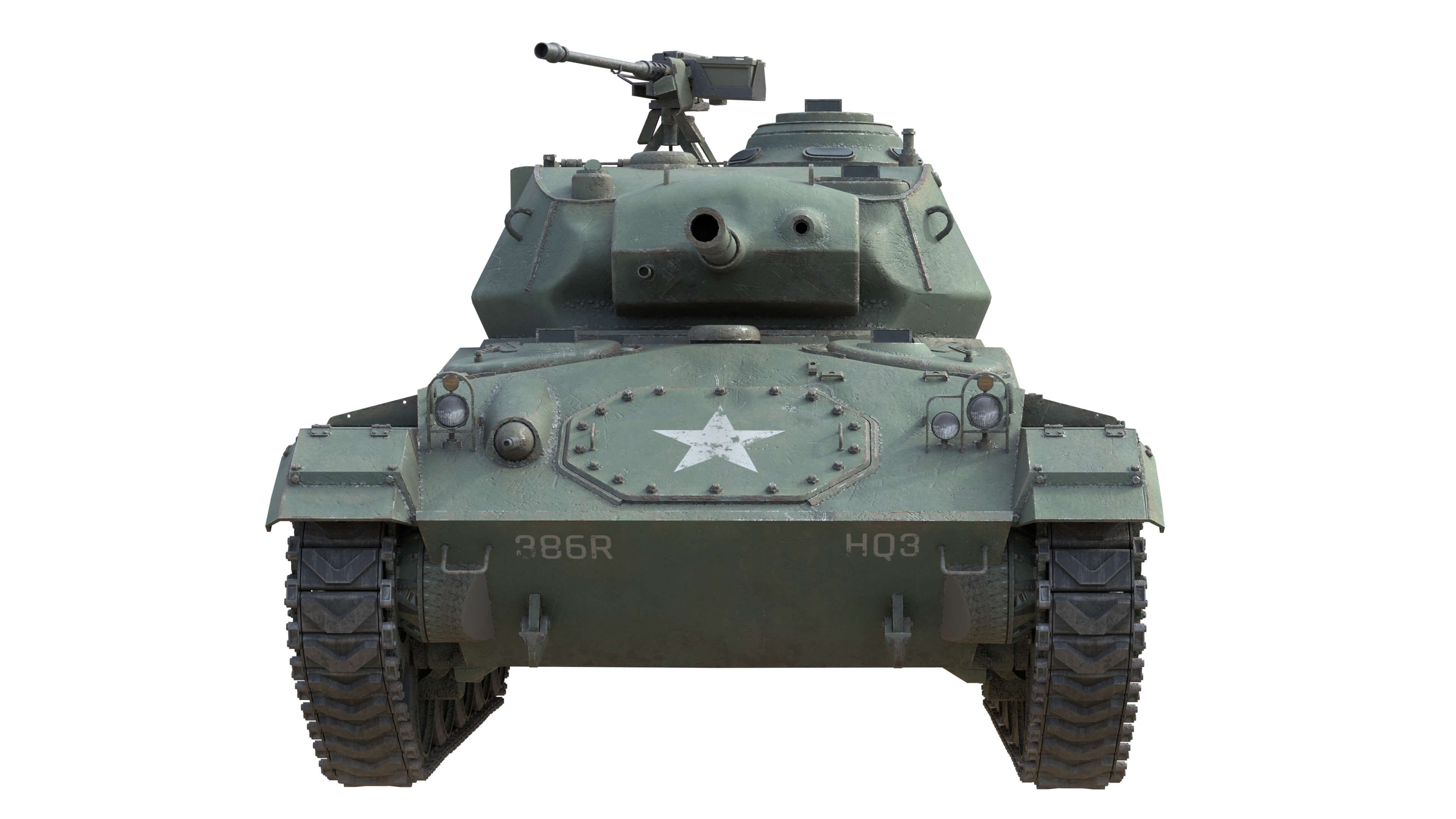 M24 Chaffee American Light Tank - 3D Model by 3dstudio