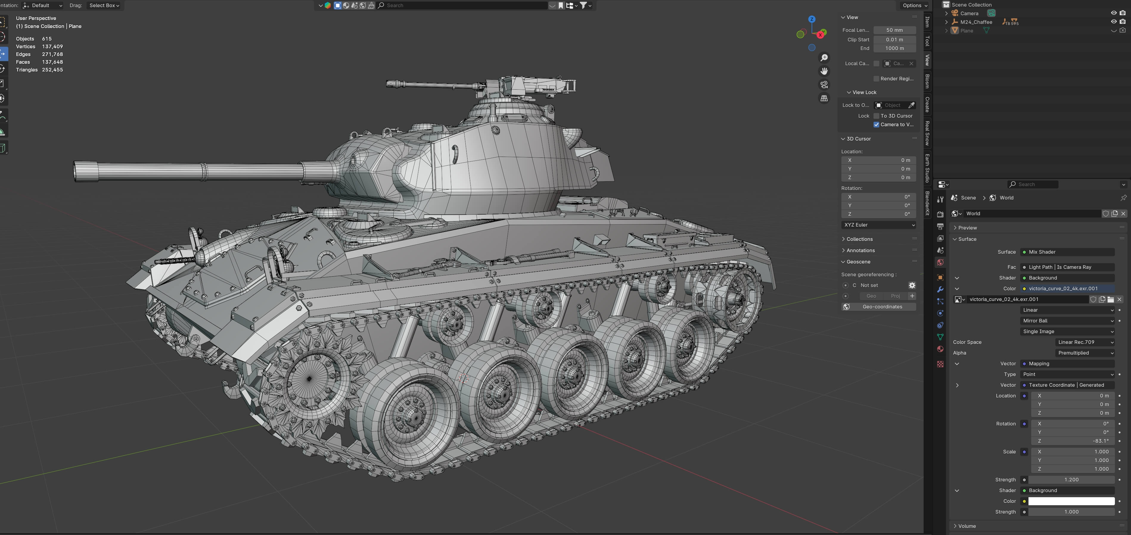 M24 Chaffee American Light Tank - 3D Model by 3dstudio
