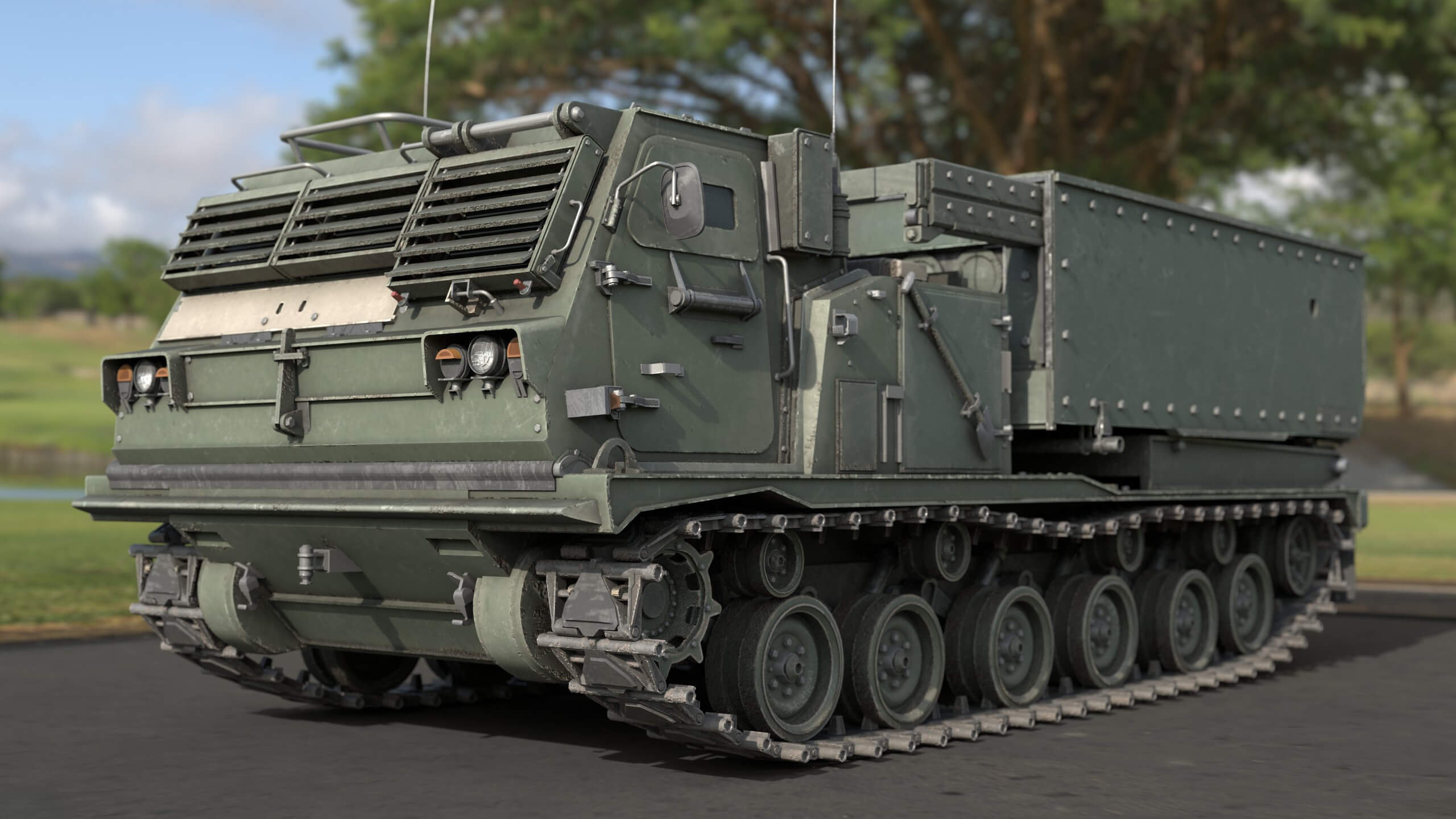 M270 Multiple Launch Rocket System - 3D Model by 3dstudio