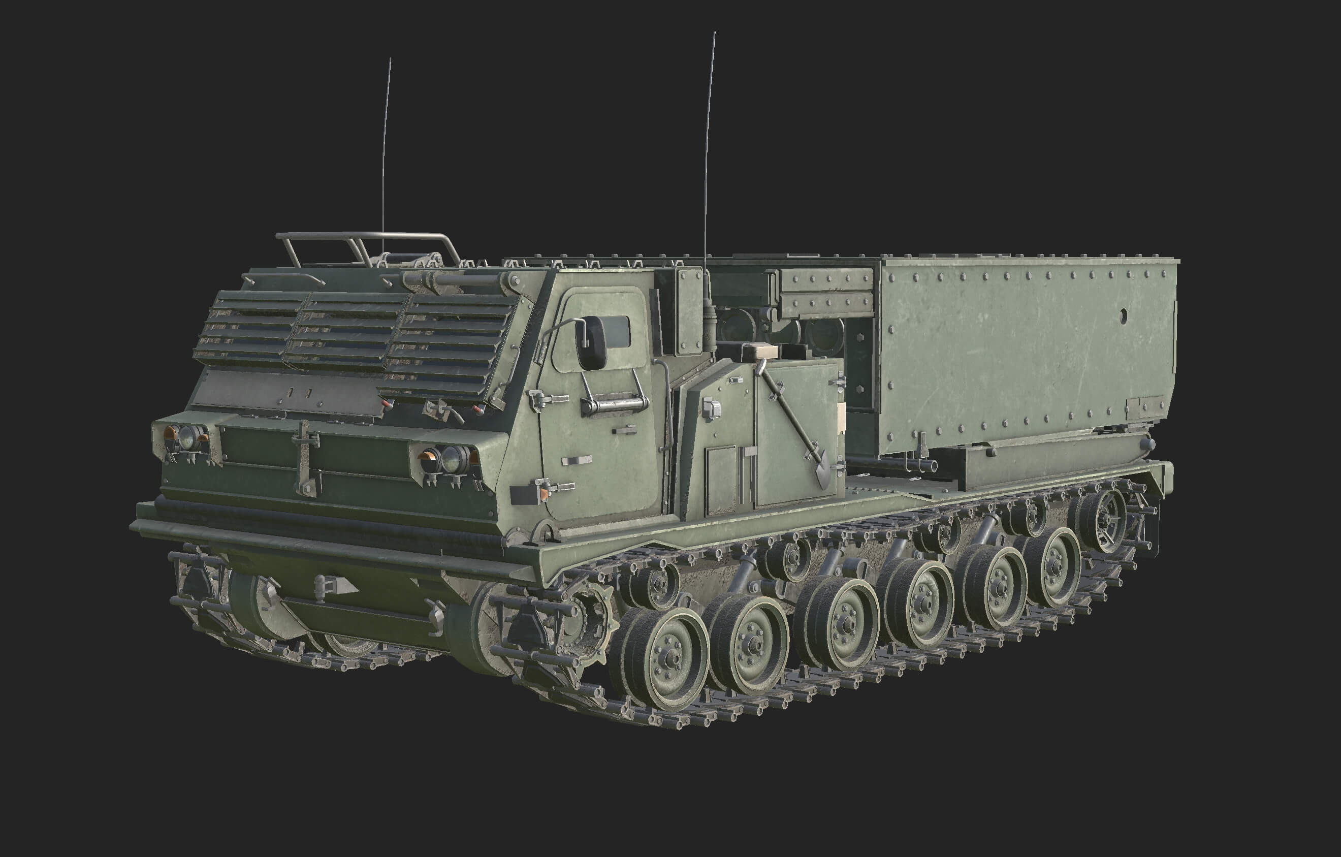 M270 Multiple Launch Rocket System 3D Model by 3dstudio