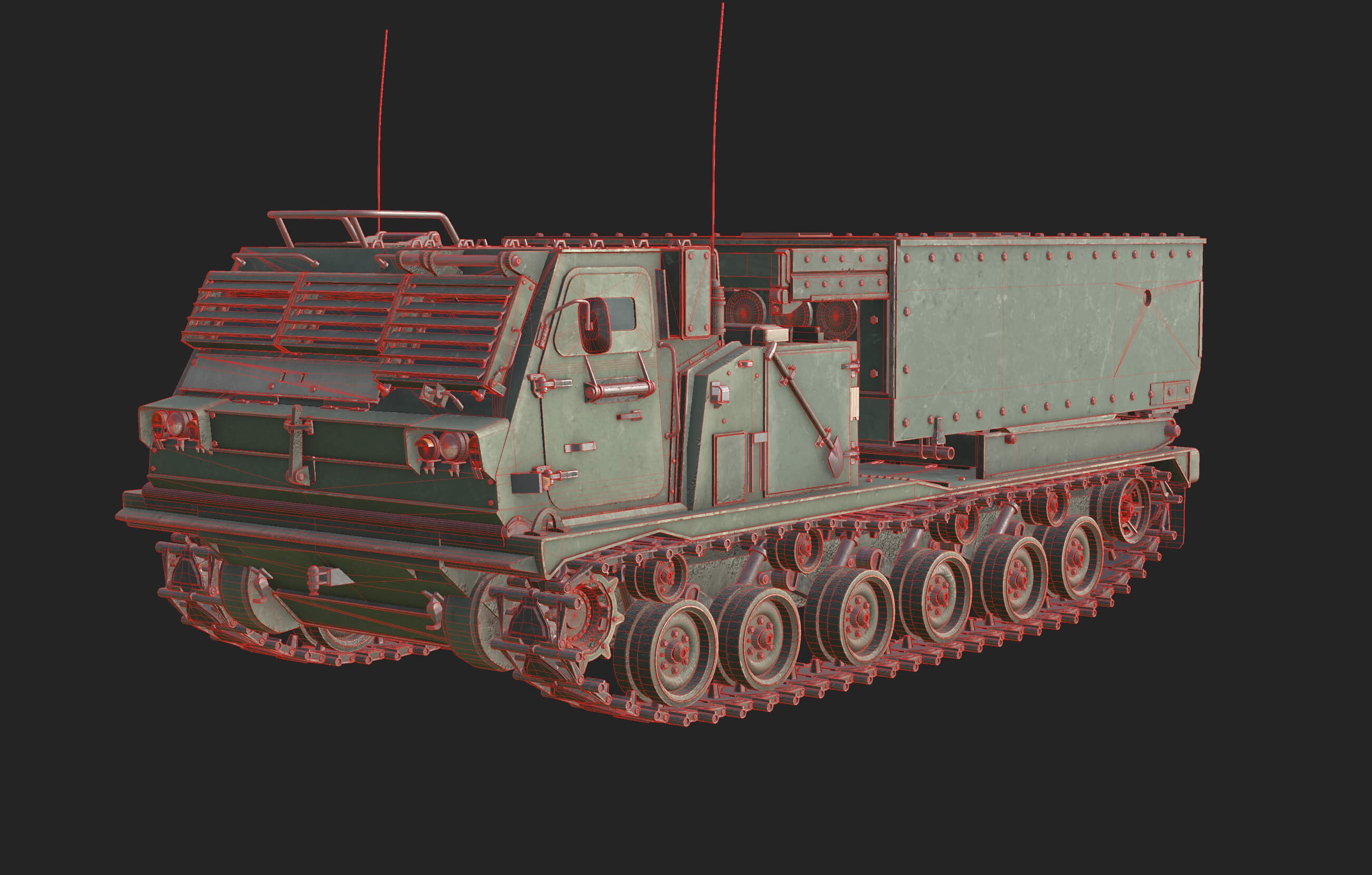 M270 Multiple Launch Rocket System - 3D Model by 3dstudio