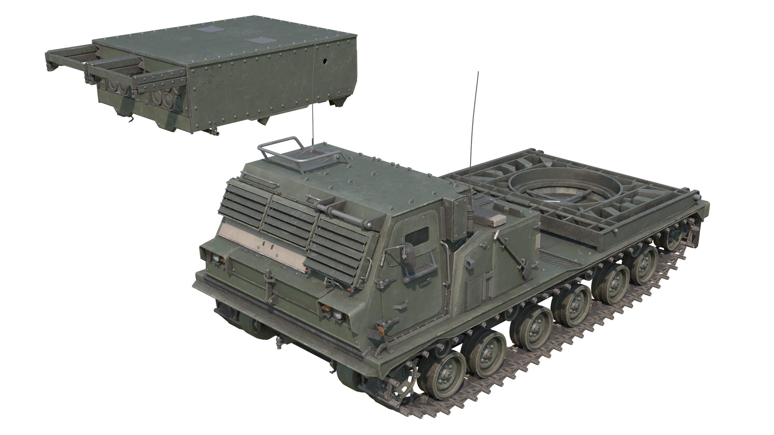 M270 Multiple Launch Rocket System - 3D Model by 3dstudio