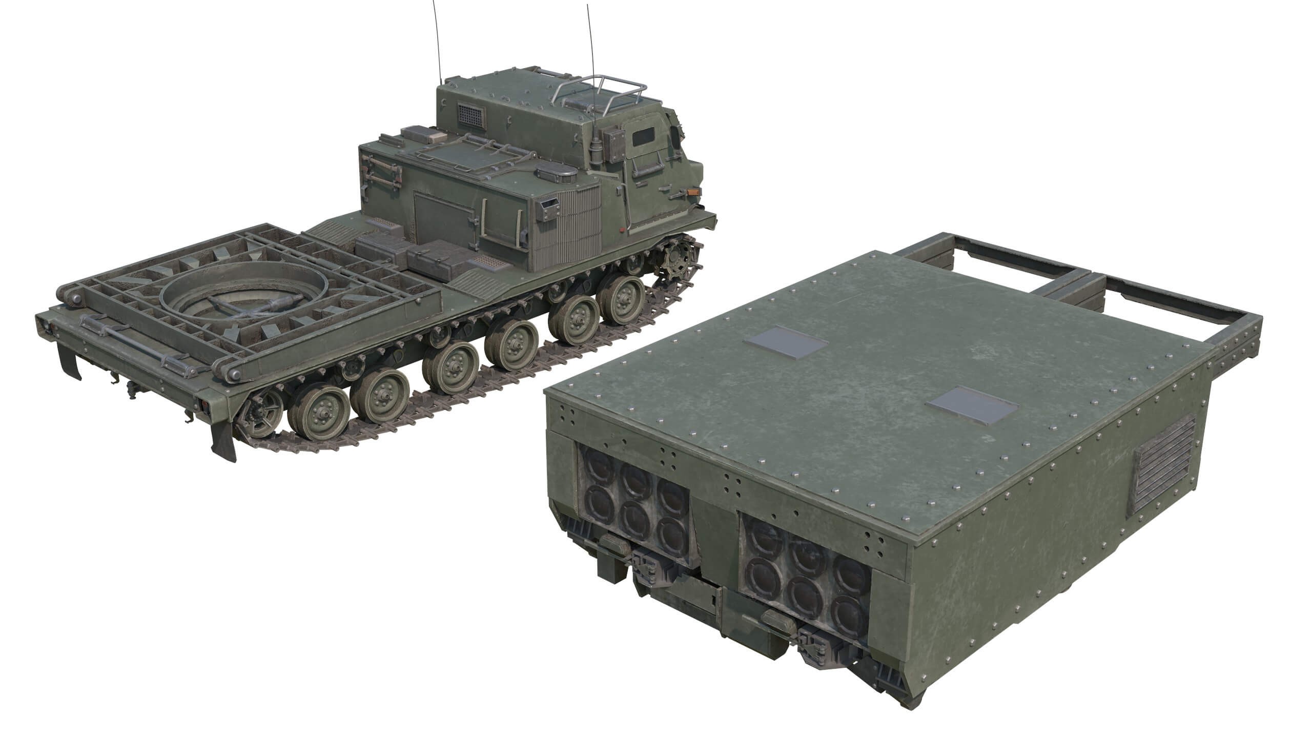 M270 Multiple Launch Rocket System 3D Model by 3dstudio