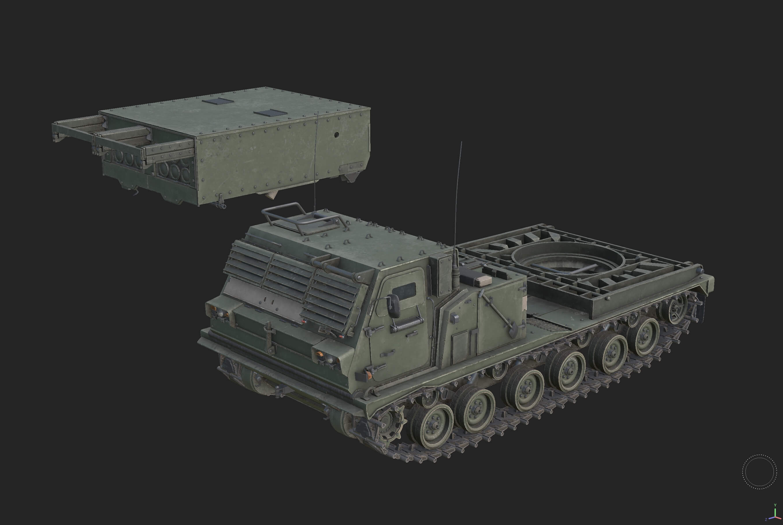 M270 Multiple Launch Rocket System - 3D Model by 3dstudio