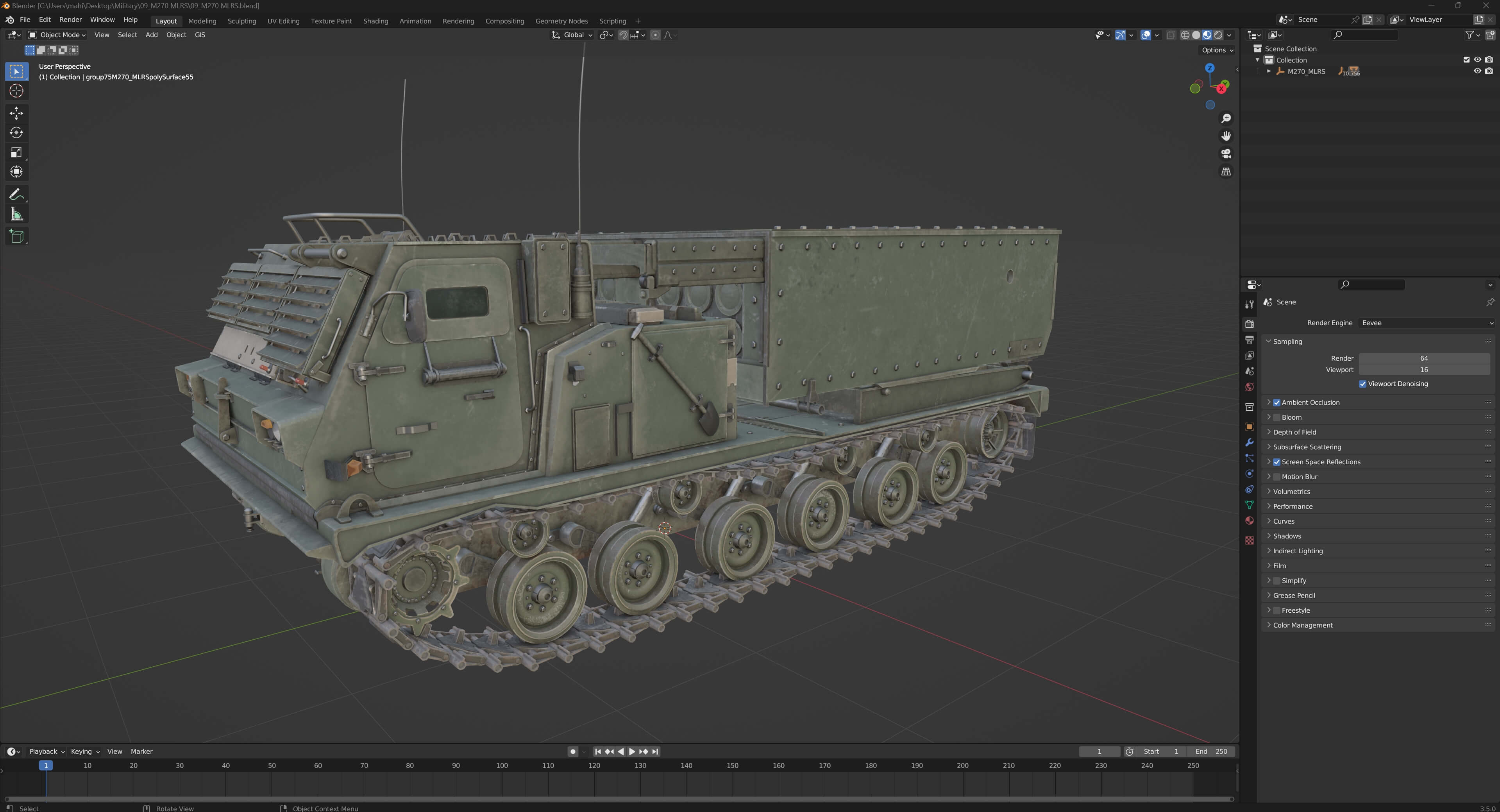 M270 Multiple Launch Rocket System - 3D Model by 3dstudio
